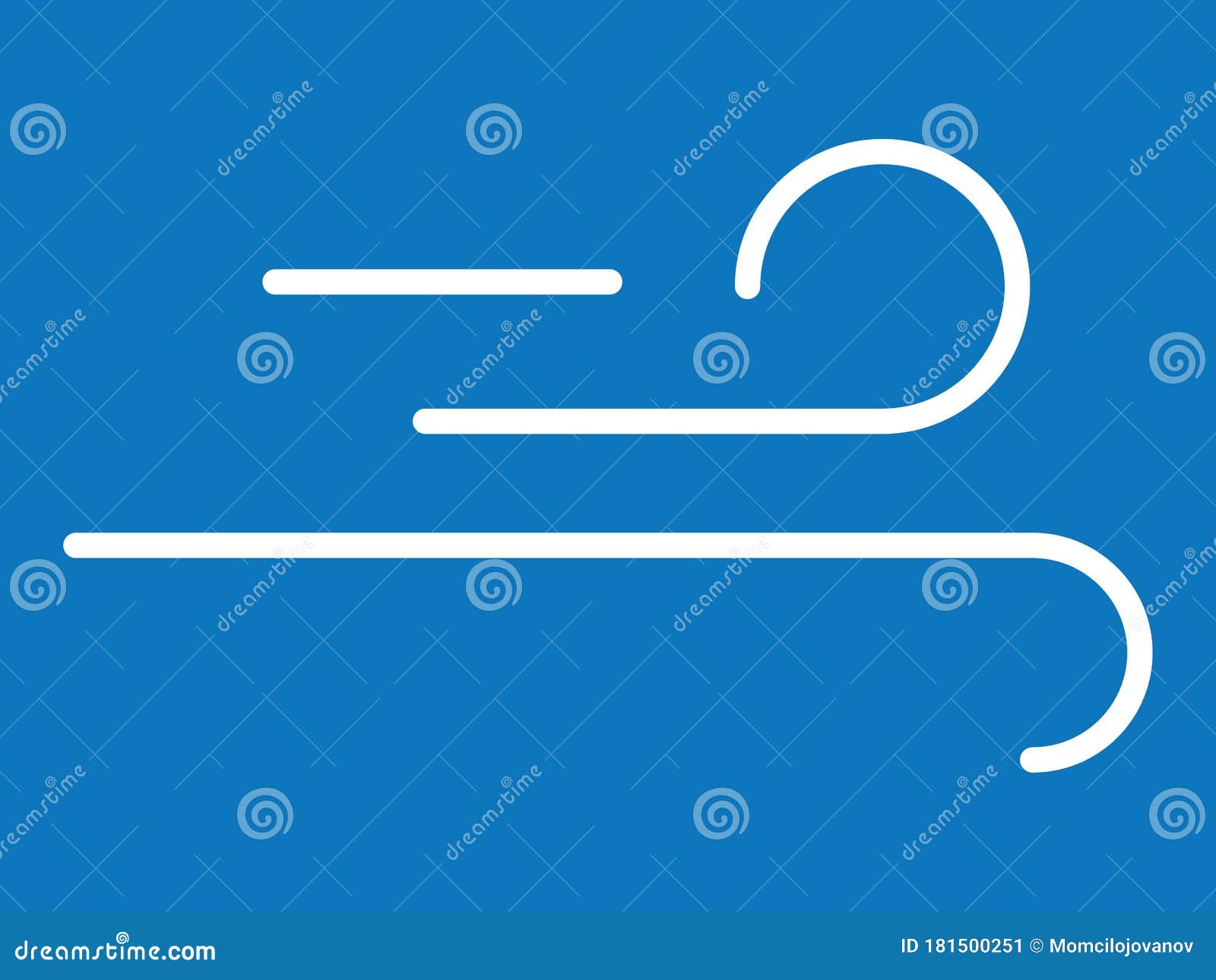 Wind Weather Icon stock vector. Illustration of colored - 181500251