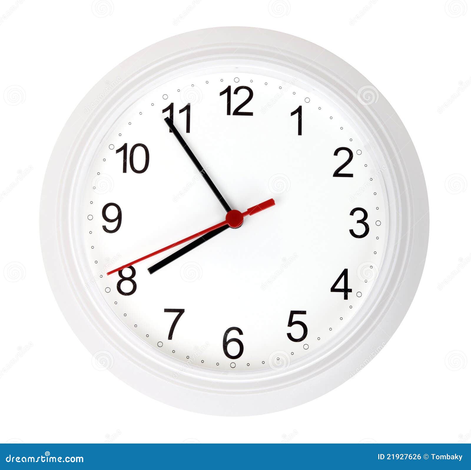 White Simple Clock Royalty Free Stock Image - Image: 21927626