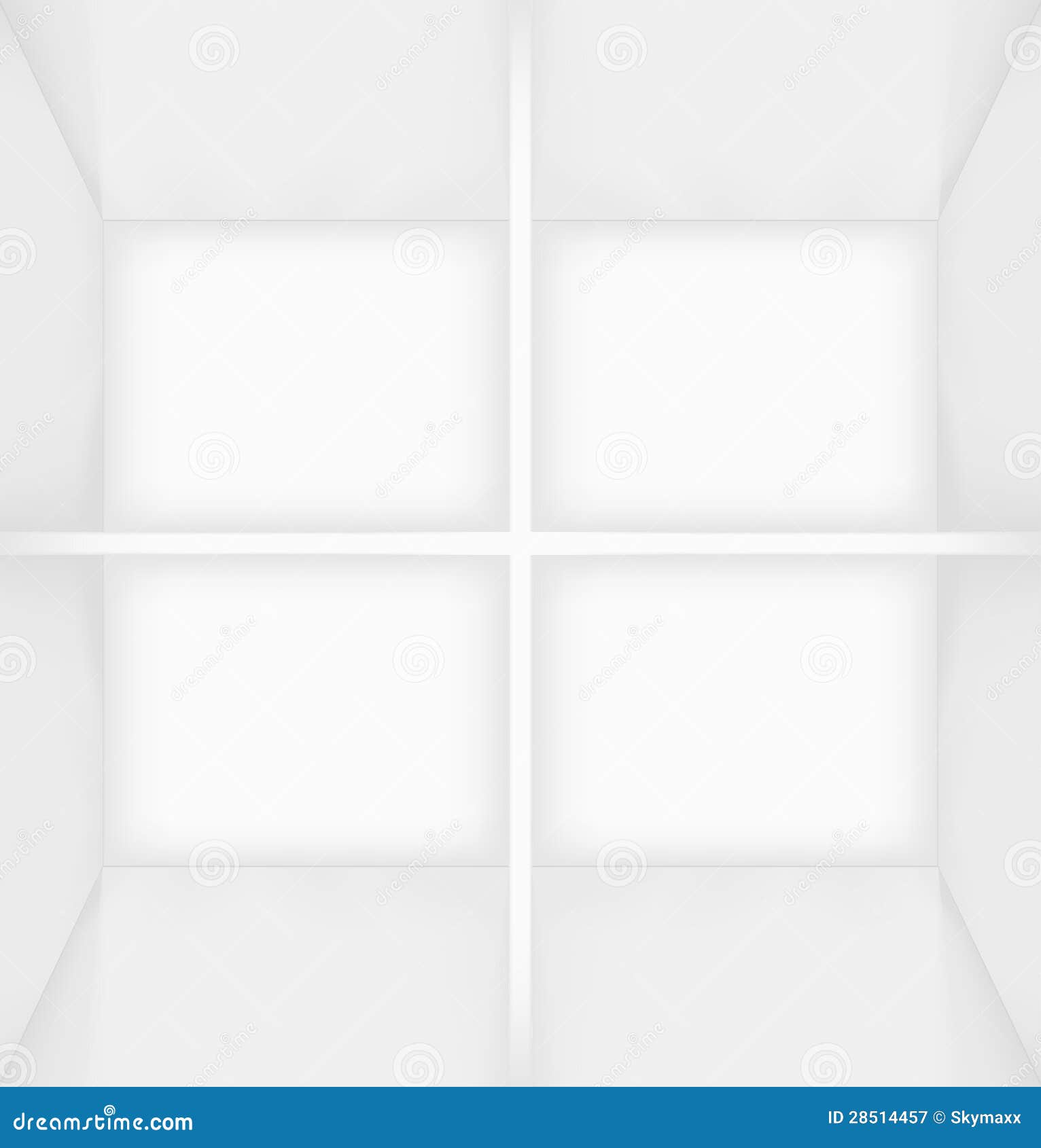 White Simple Empty Room Interior Divided into Four Stock Vector ...