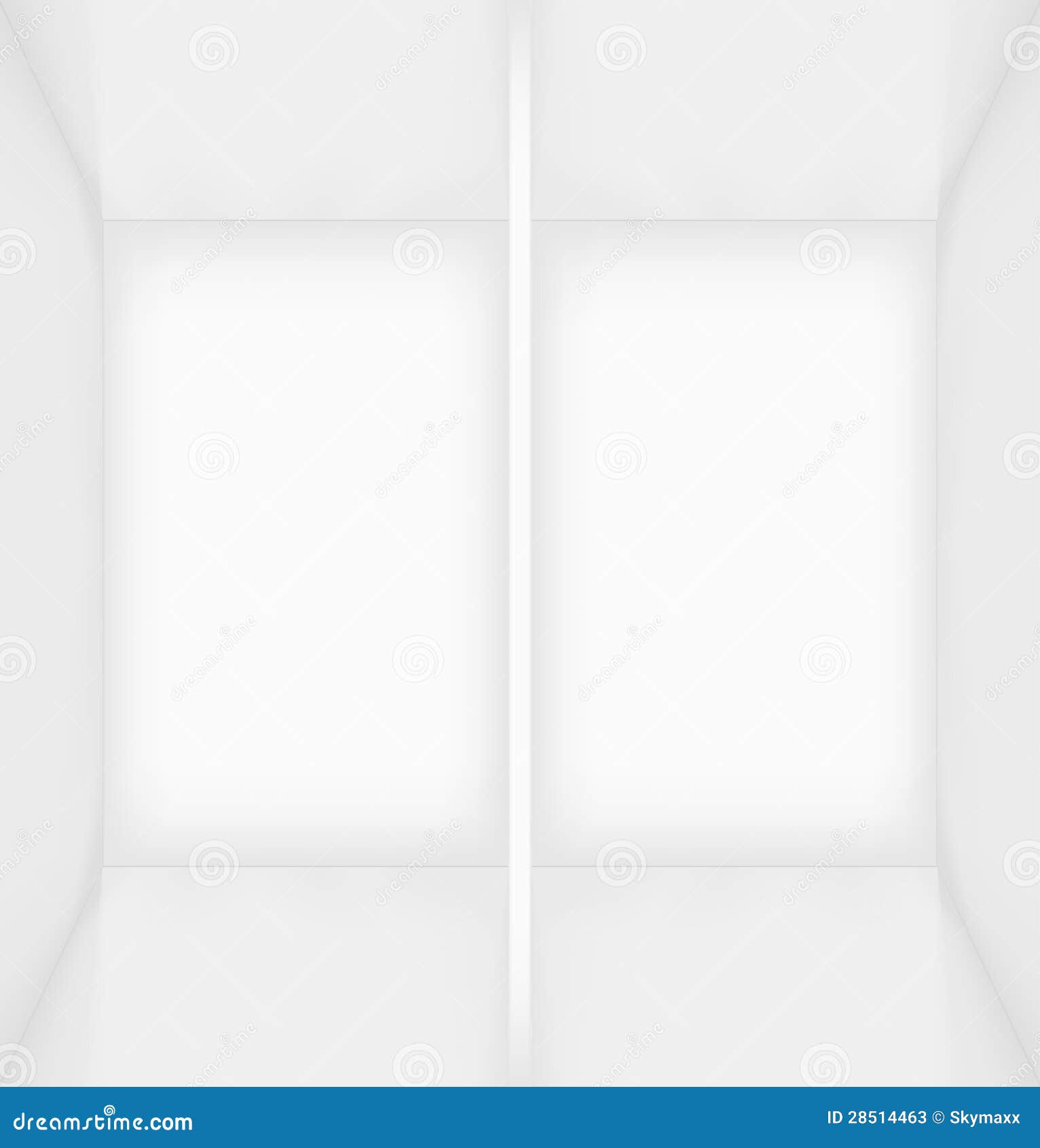 White Simple Empty Room Interior Divided into Two Stock Vector ...