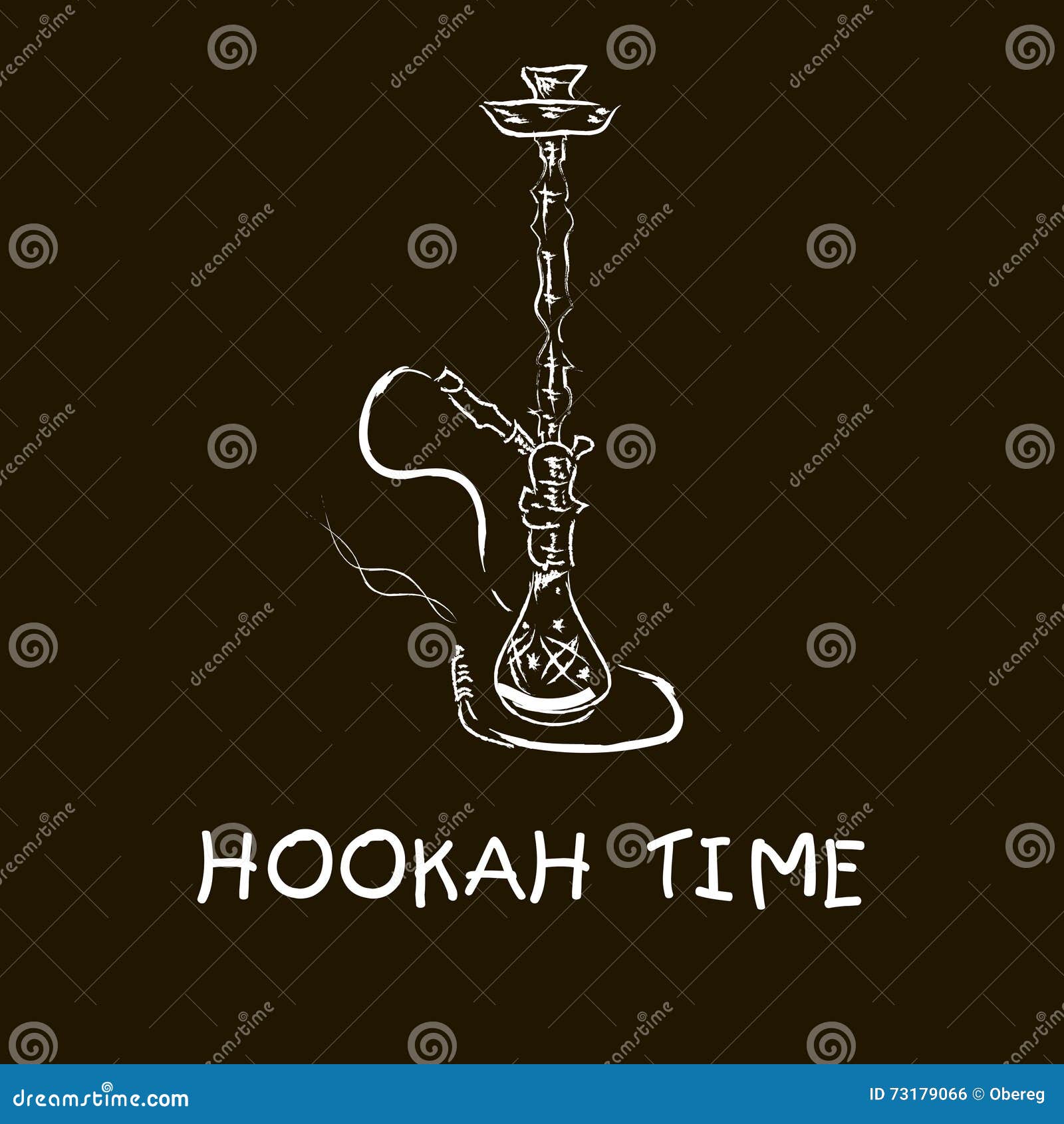 White Simple Sketch Hand Drawn Hookah Stock Vector - Illustration of ...