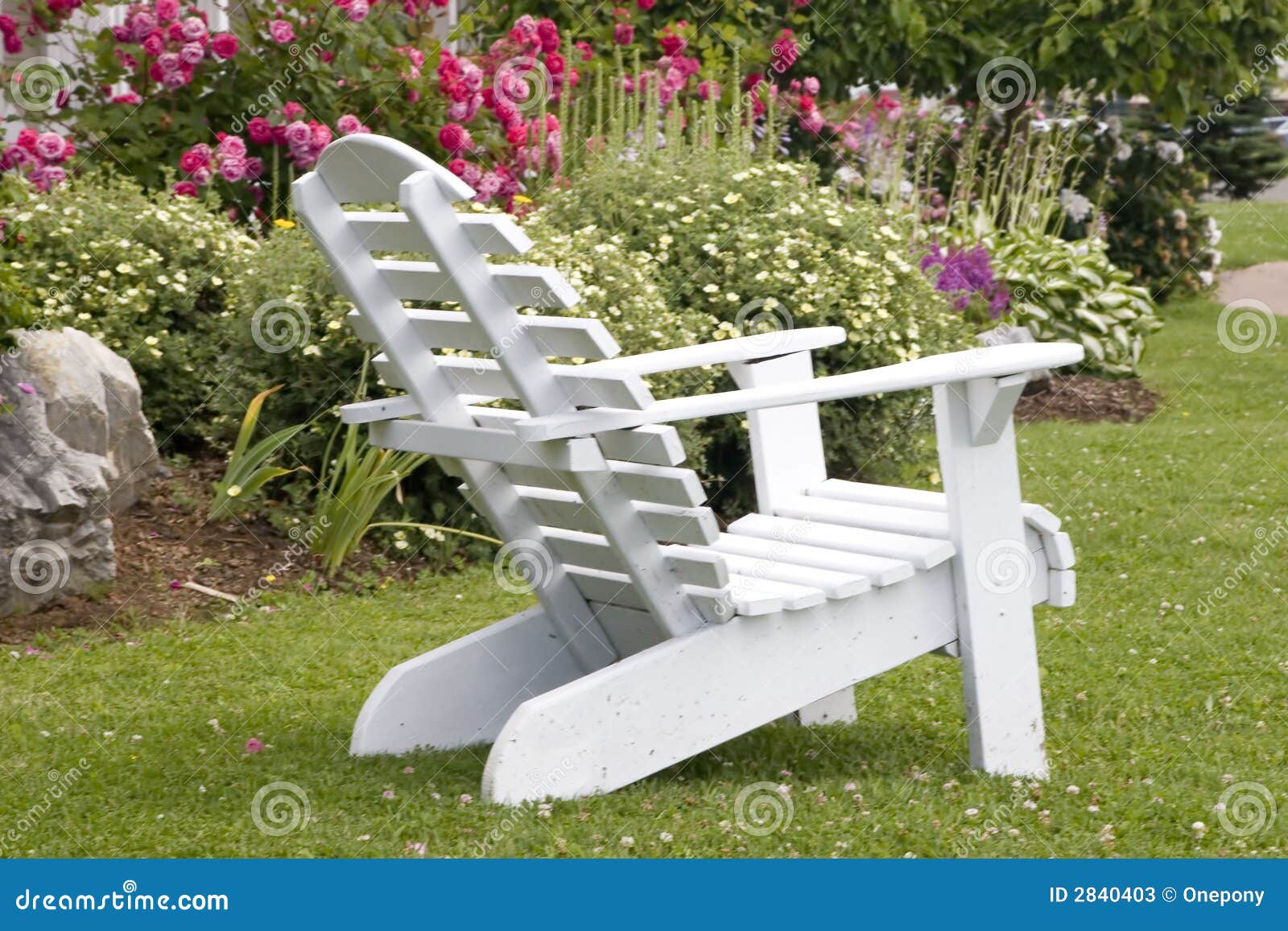 White Single Chair stock image. Image of white, springtime - 2840403