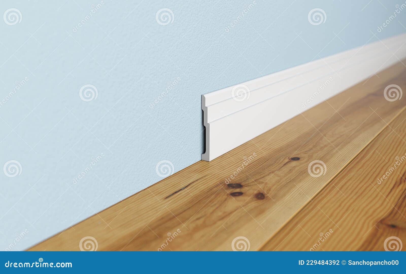 White Skirting Board in the Interior. Stock Illustration - Illustration ...