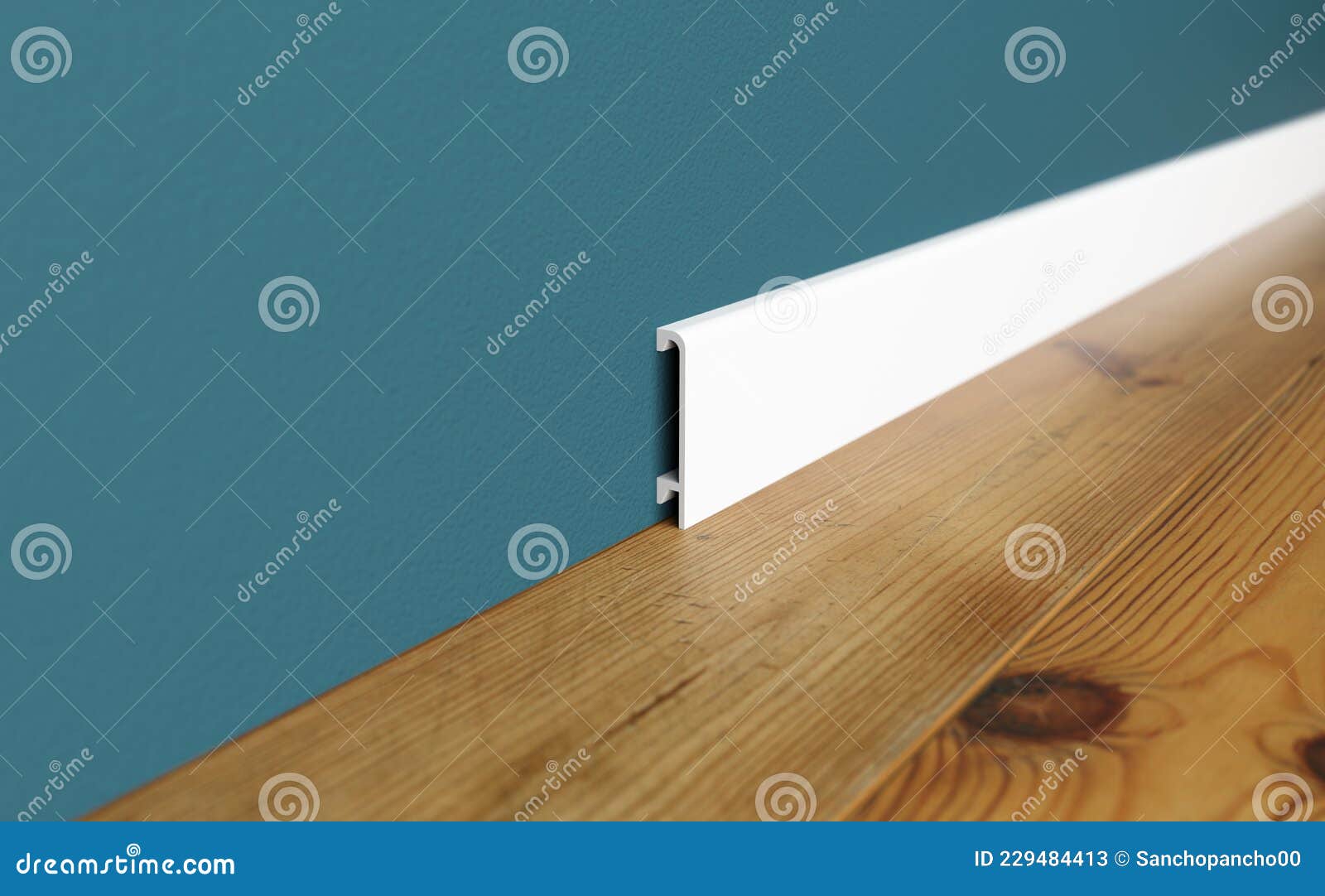 White Skirting Board in the Interior. Stock Illustration - Illustration ...