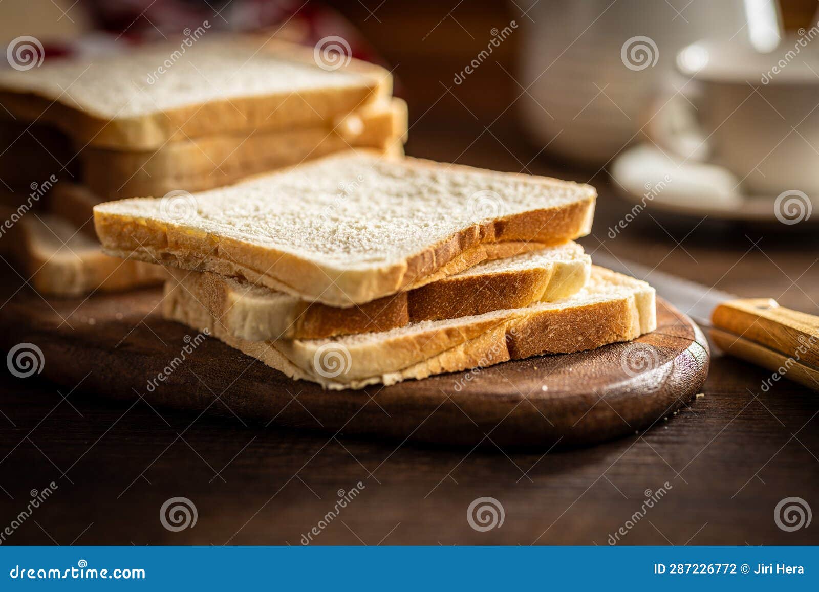 White Sliced Toast Bread on Wooden Table Stock Photo - Image of fresh ...