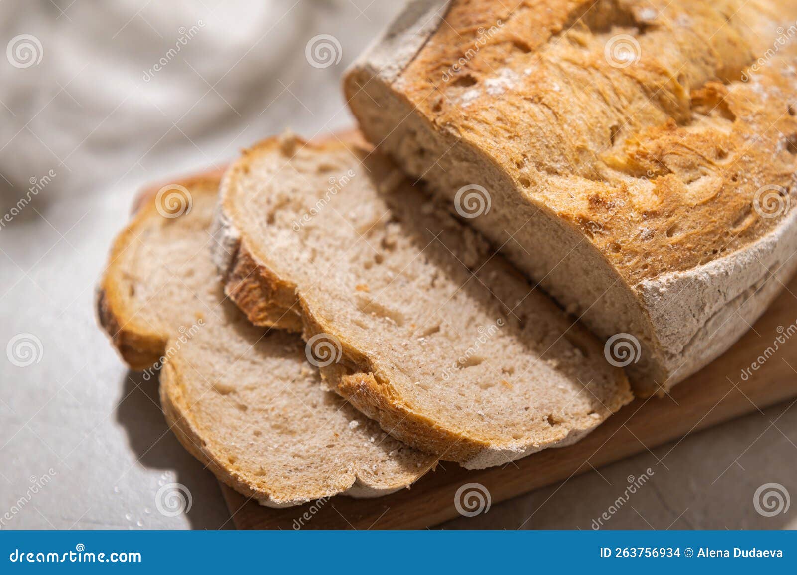 White Sliced Wheat Bread with a Crust Stock Photo - Image of bakery ...