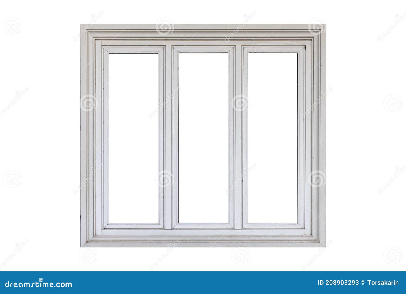 Sliding Aluminum Window Frame Isolated On A White Background Stock ...
