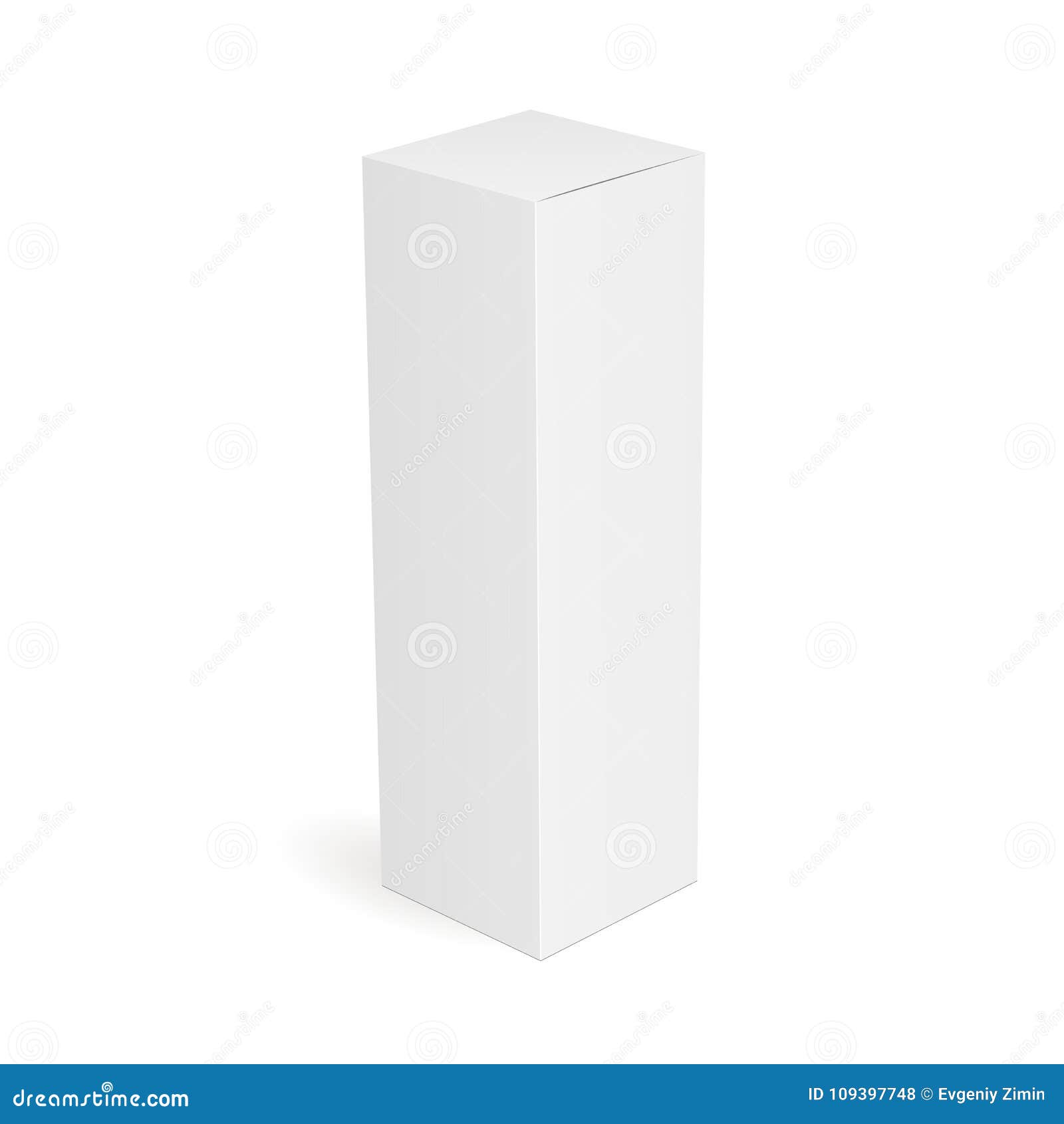 Rectangular Slim Paper Packaging Boxes With Opened Lid, Front And Back ...