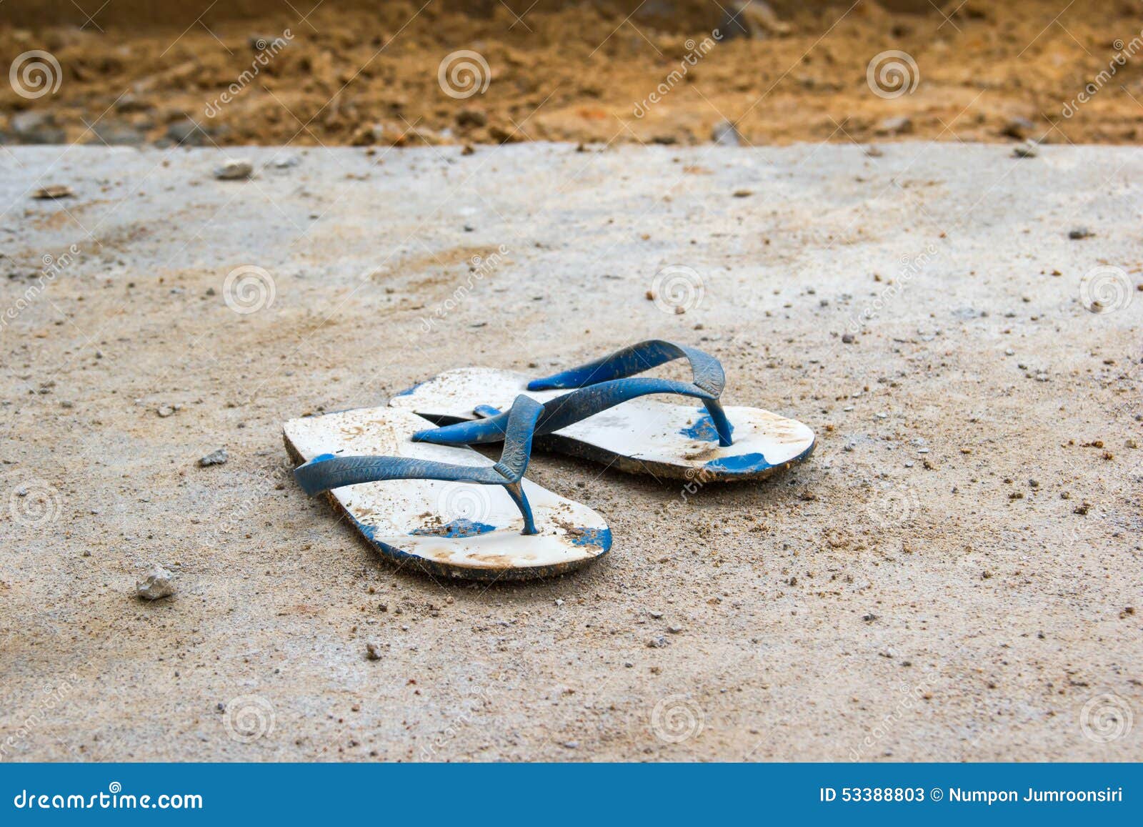 White slippers on Cement stock image. Image of comfortable - 53388803