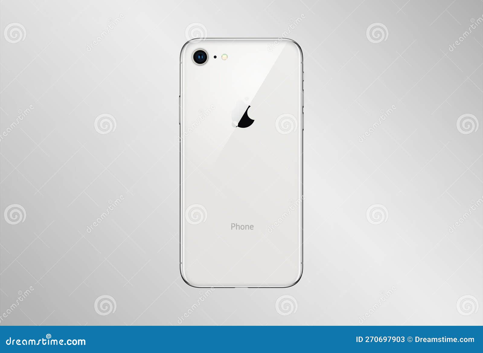 White Smart Phone Back Side Mockup with Highlight. Vector Stock Vector ...