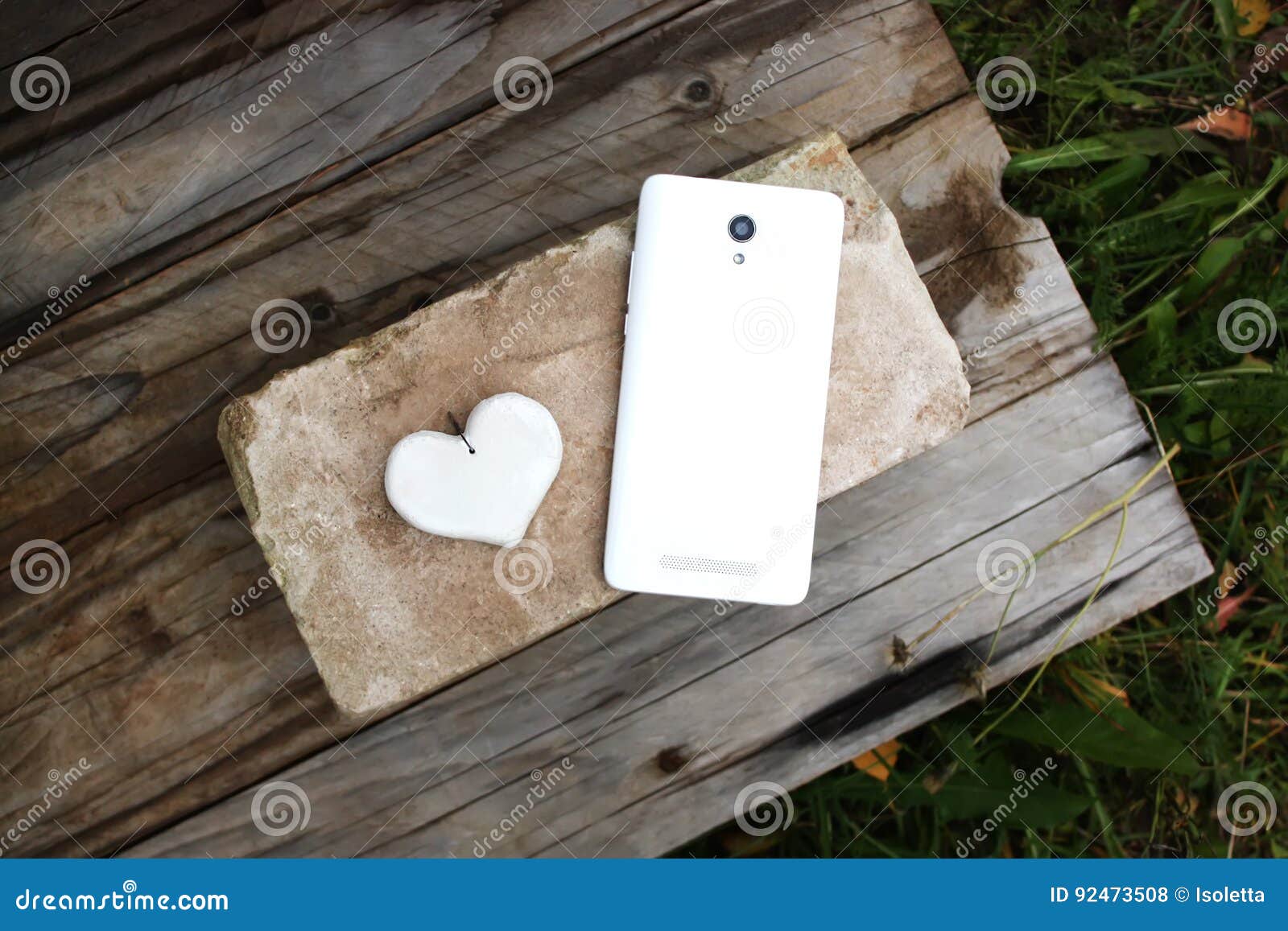 White Smart Phone on the Brick Stock Photo - Image of modern, smart ...