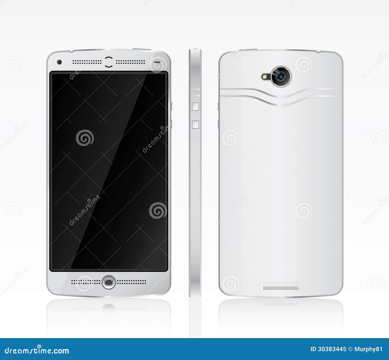 White smart phone stock vector. Illustration of isolated - 30383445