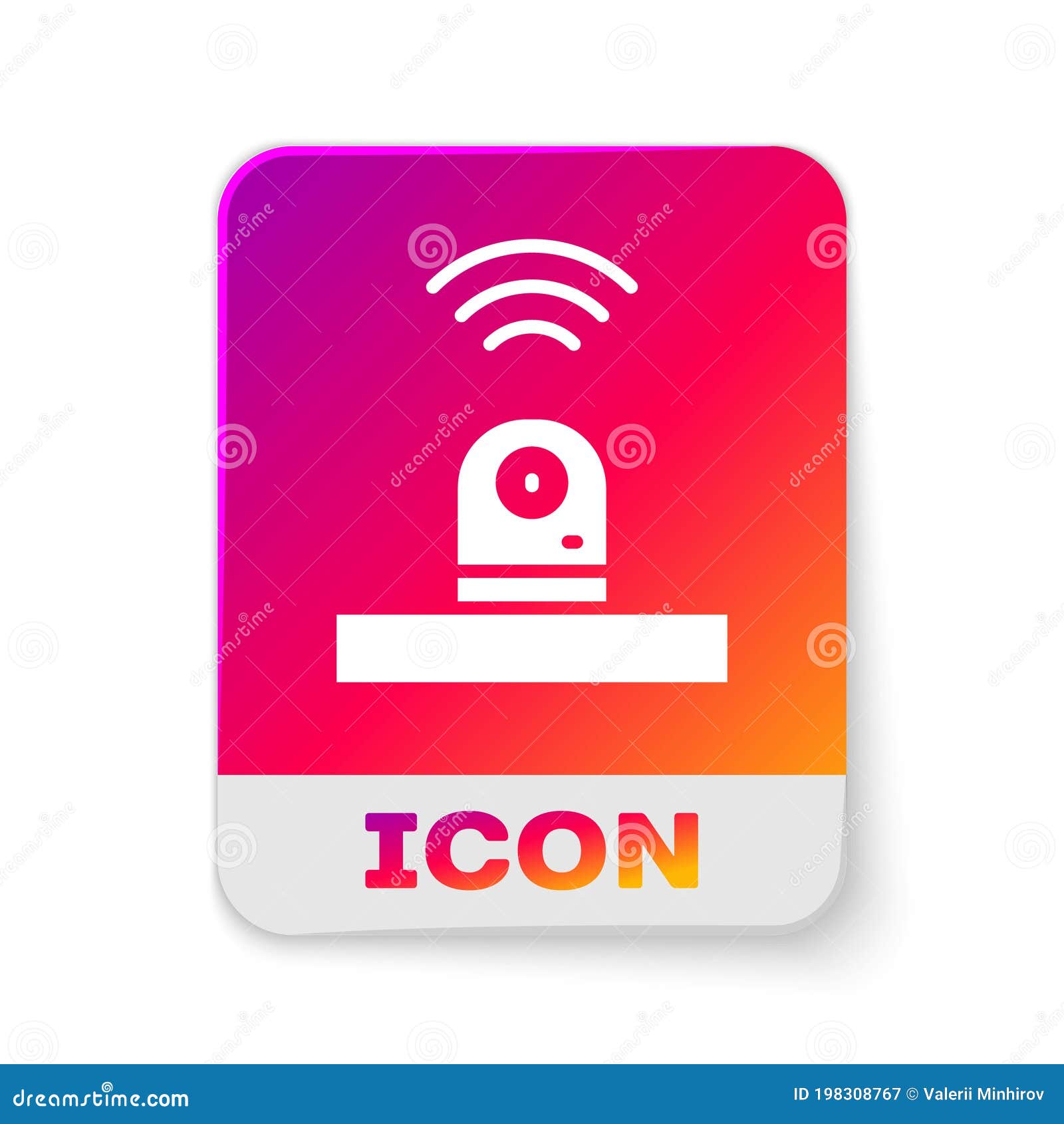 White Smart Security Camera Icon Isolated on White Background. Internet ...