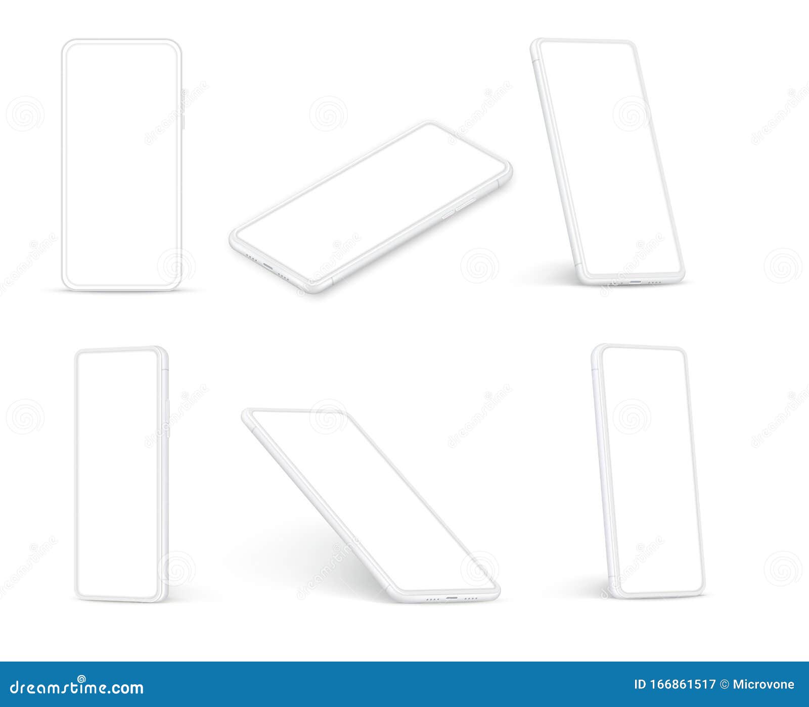 Phone Mockup With Blank App Screens. Blank Template For Showcase Your ...