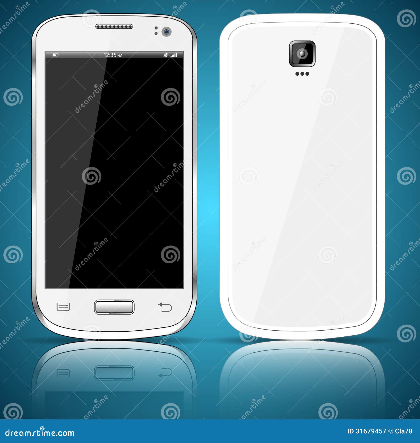 White smartphone stock illustration. Illustration of communication ...