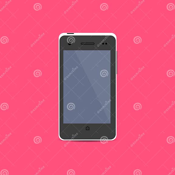 White Smartphone Icon in Flat Design Stock Vector - Illustration of ...