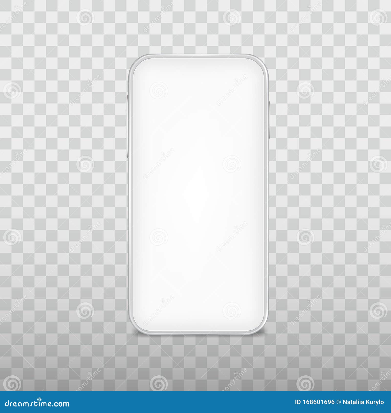 White Smartphone Template, Blank Display, Mobile Gadget, Cellphone ...