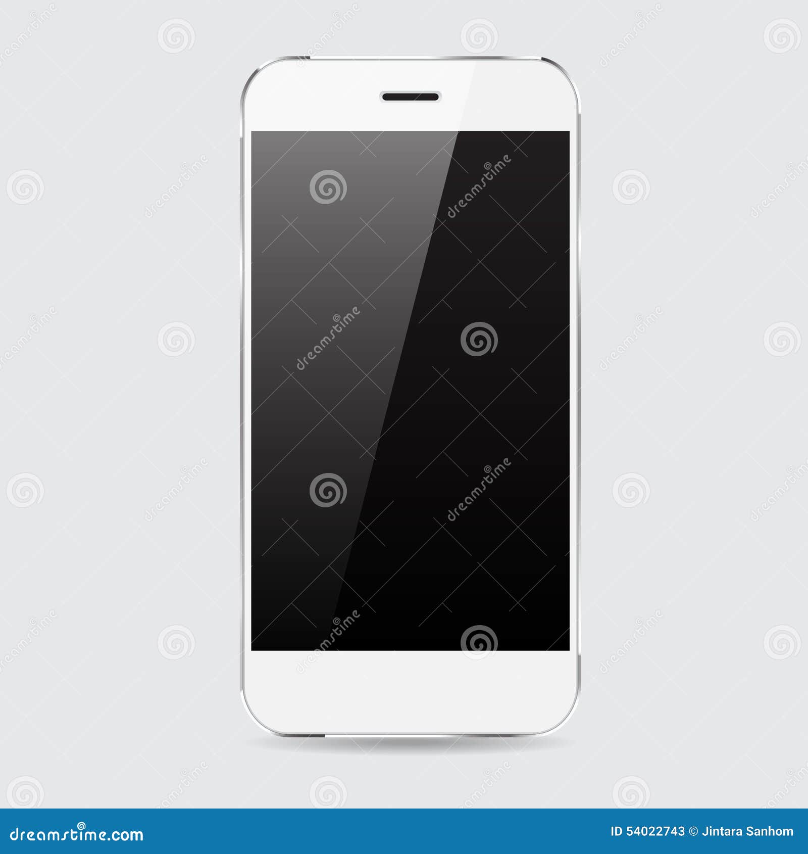 White Smartphone Vector Design Stock Vector - Illustration of realistic ...
