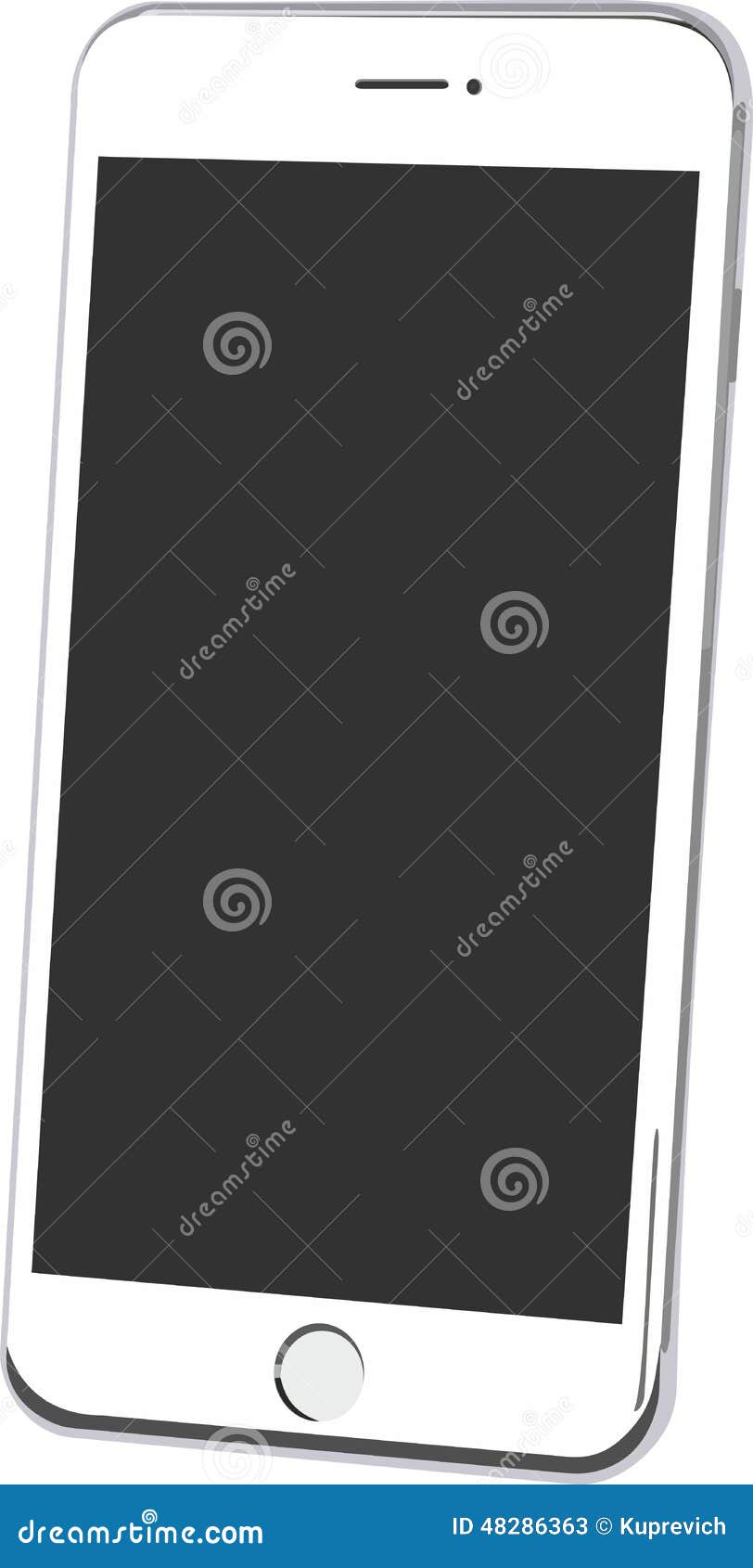 White Smartphone Vector Isolated Stock Vector - Illustration of phone ...