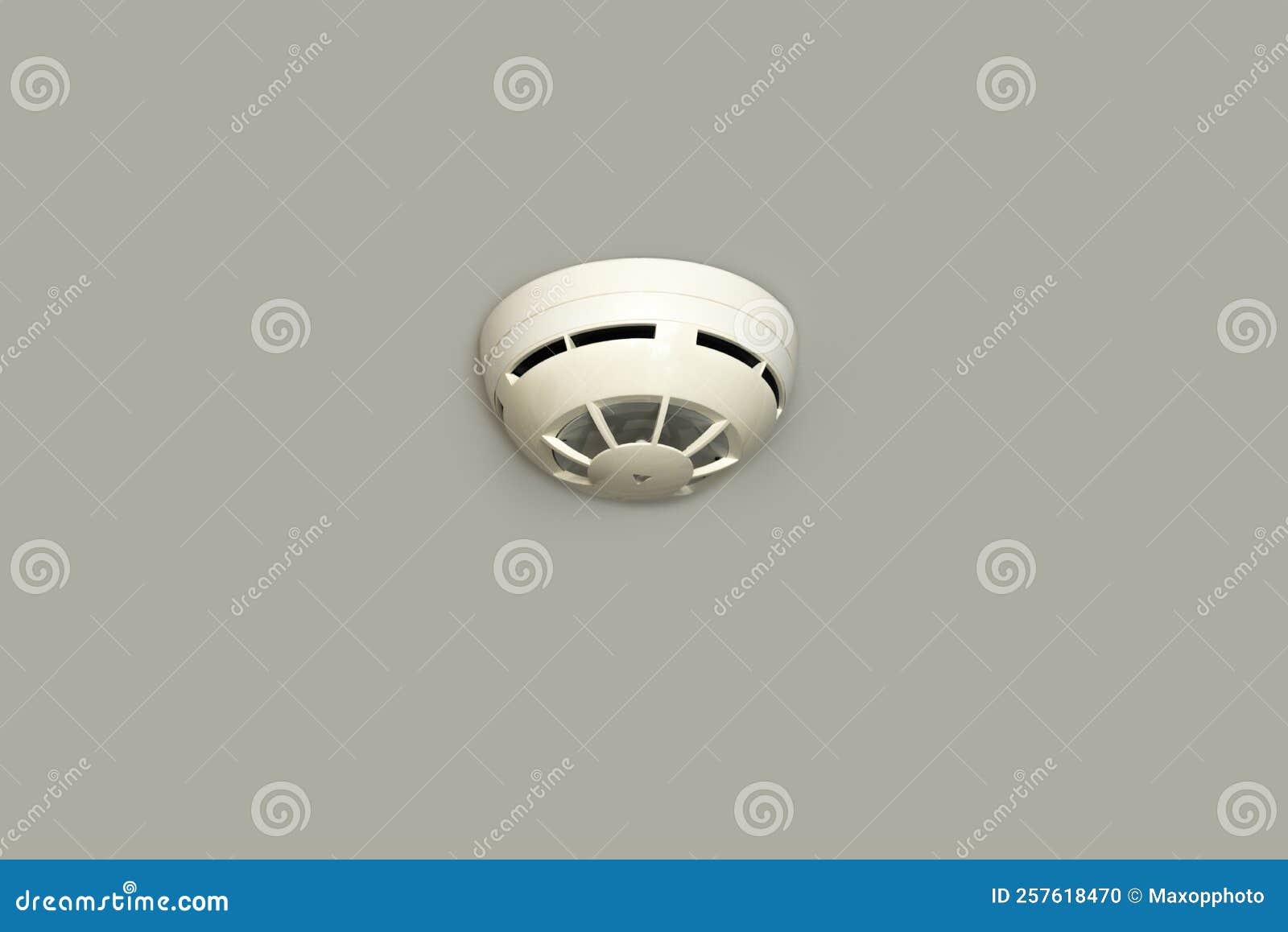White Smoke Alarm on the Room Ceiling Stock Photo - Image of sensor ...