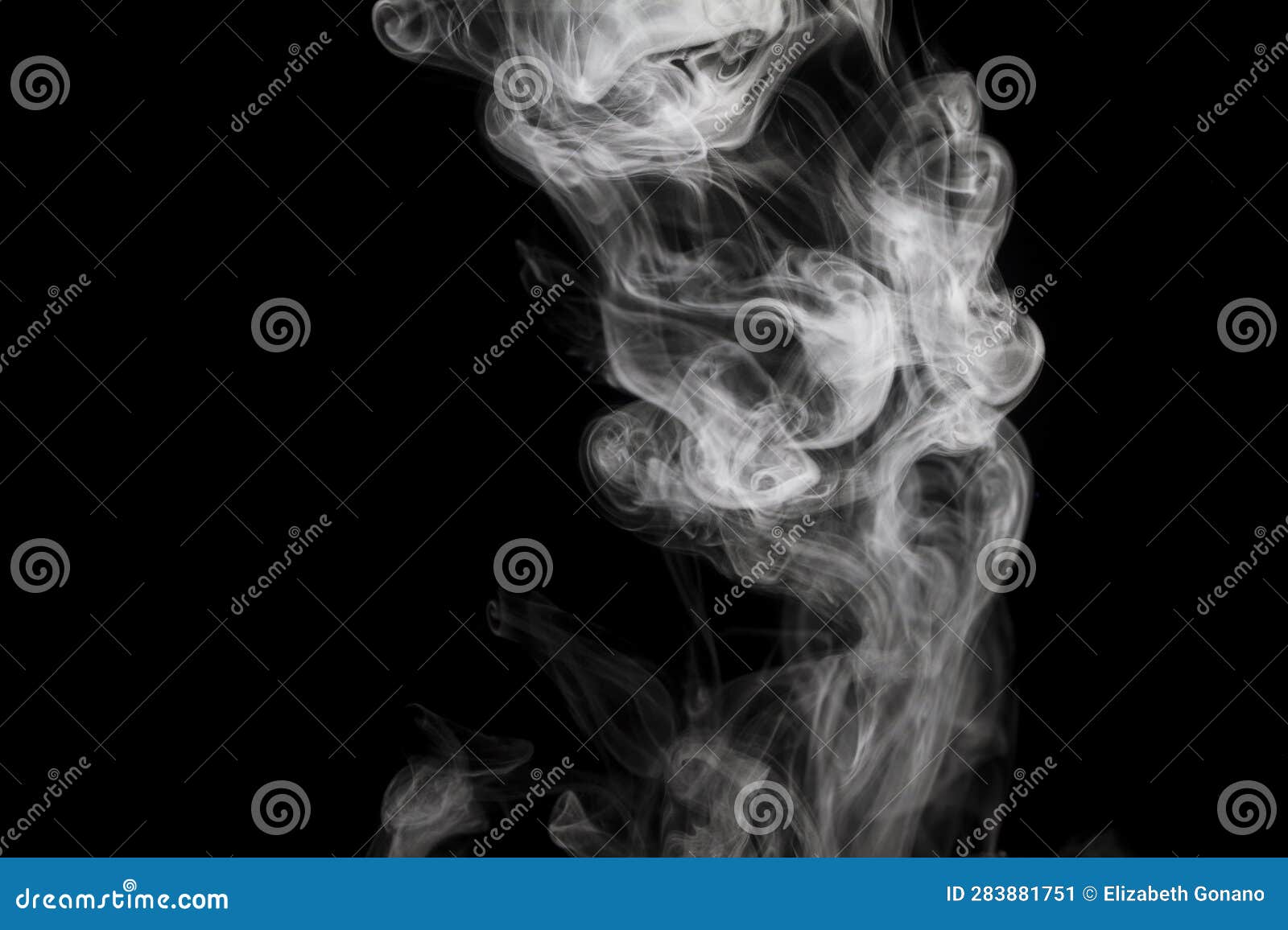 White Smoke on Black Background. Pattern Smoke Stock Image - Image of ...