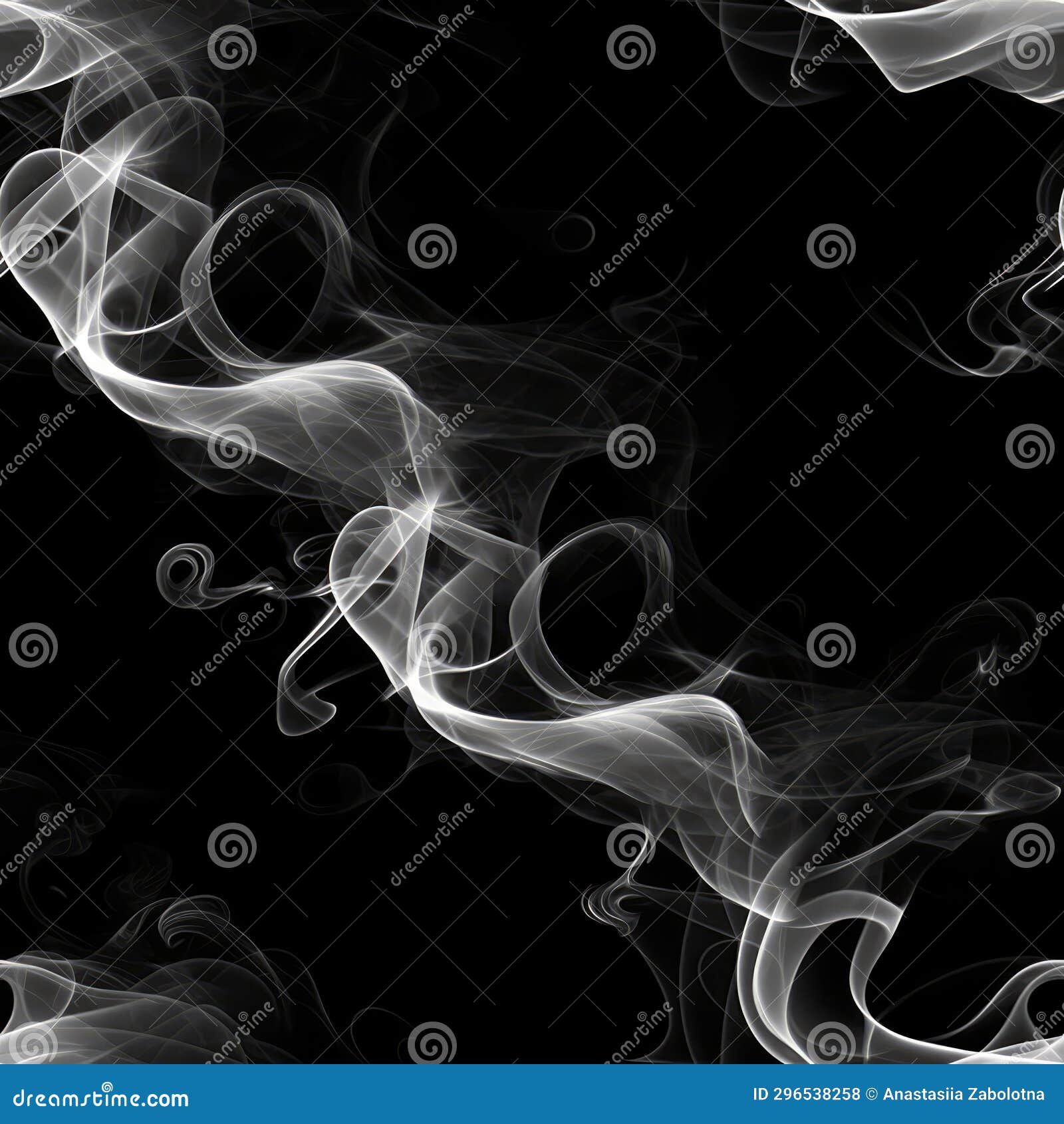 White Smoke on Black Background . Seamless Background. Generative AI ...