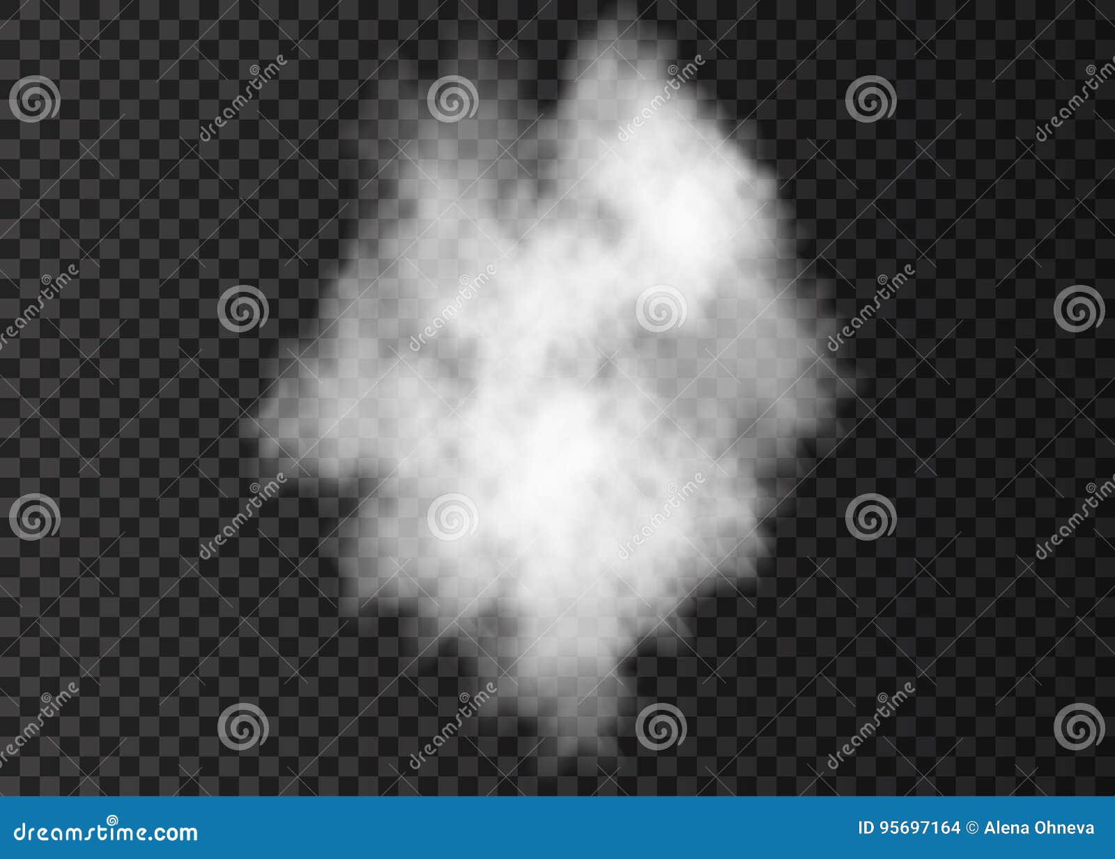 White Smoke Bomb Effect Isolated On Transparent Background. Vector ...