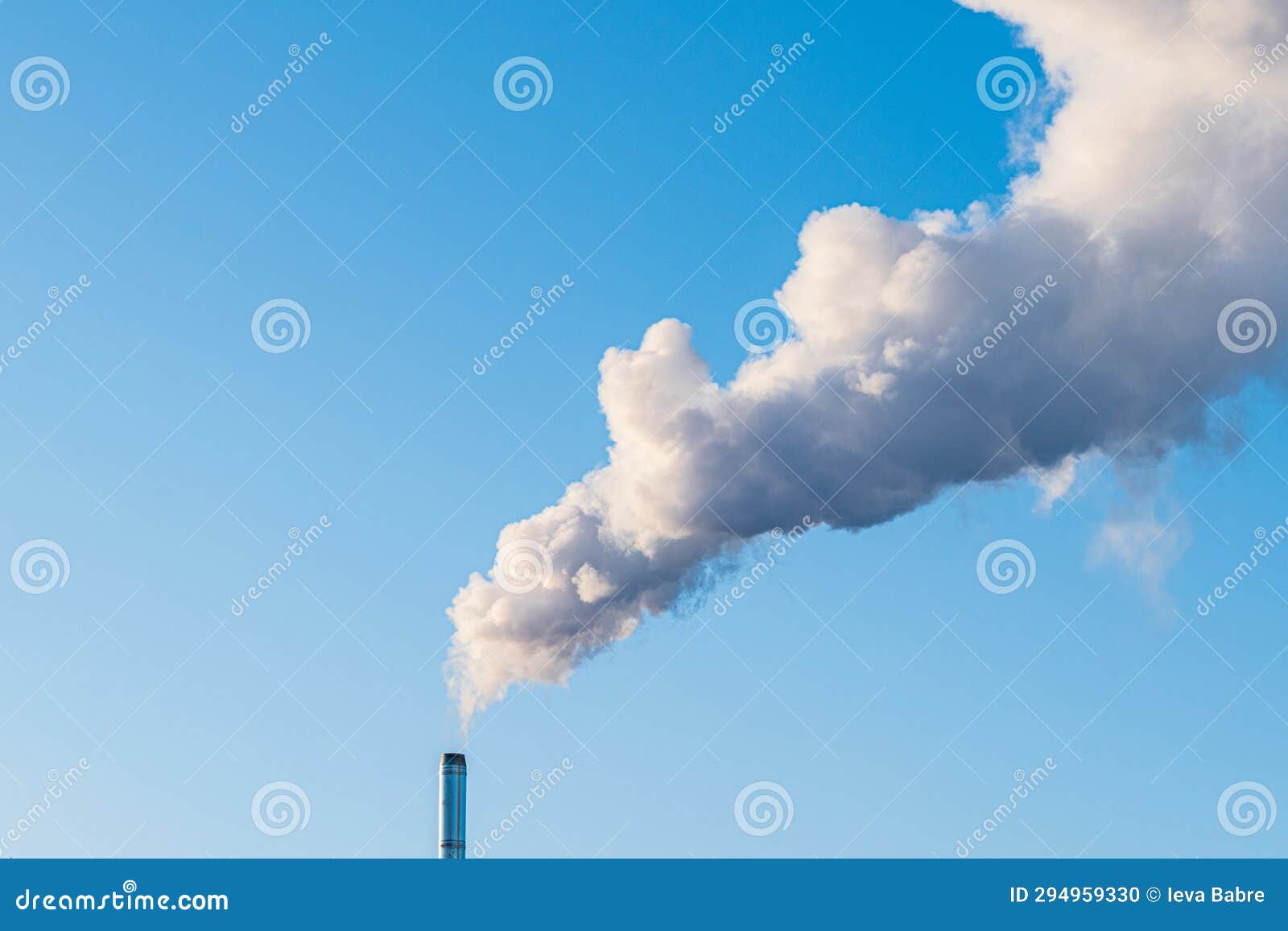 White Smoke from the Chimney in a Blue Sky Stock Photo - Image of ...