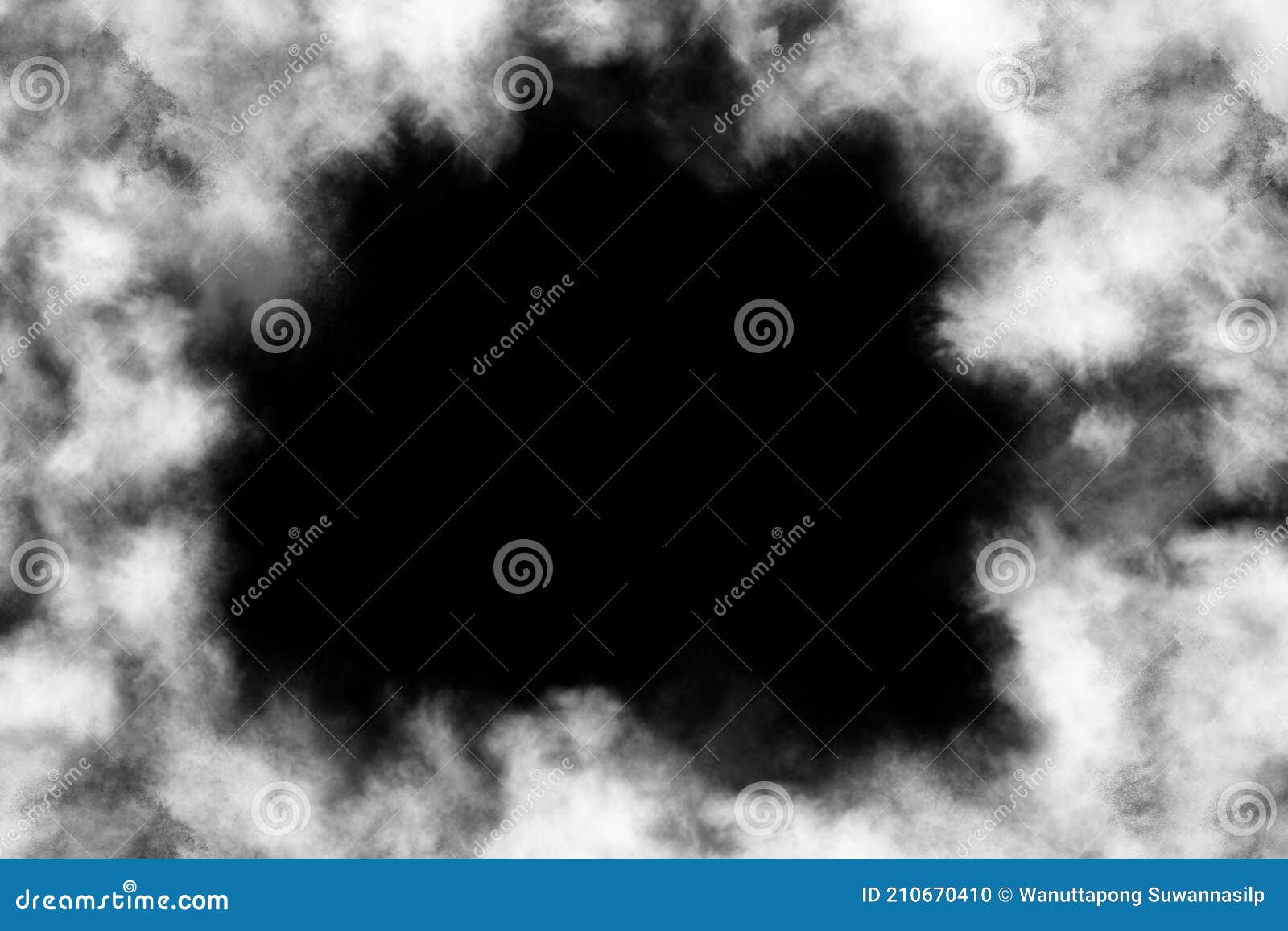 A White Smoke Frame with a Blank Space in the Middle. White Fog Frame ...