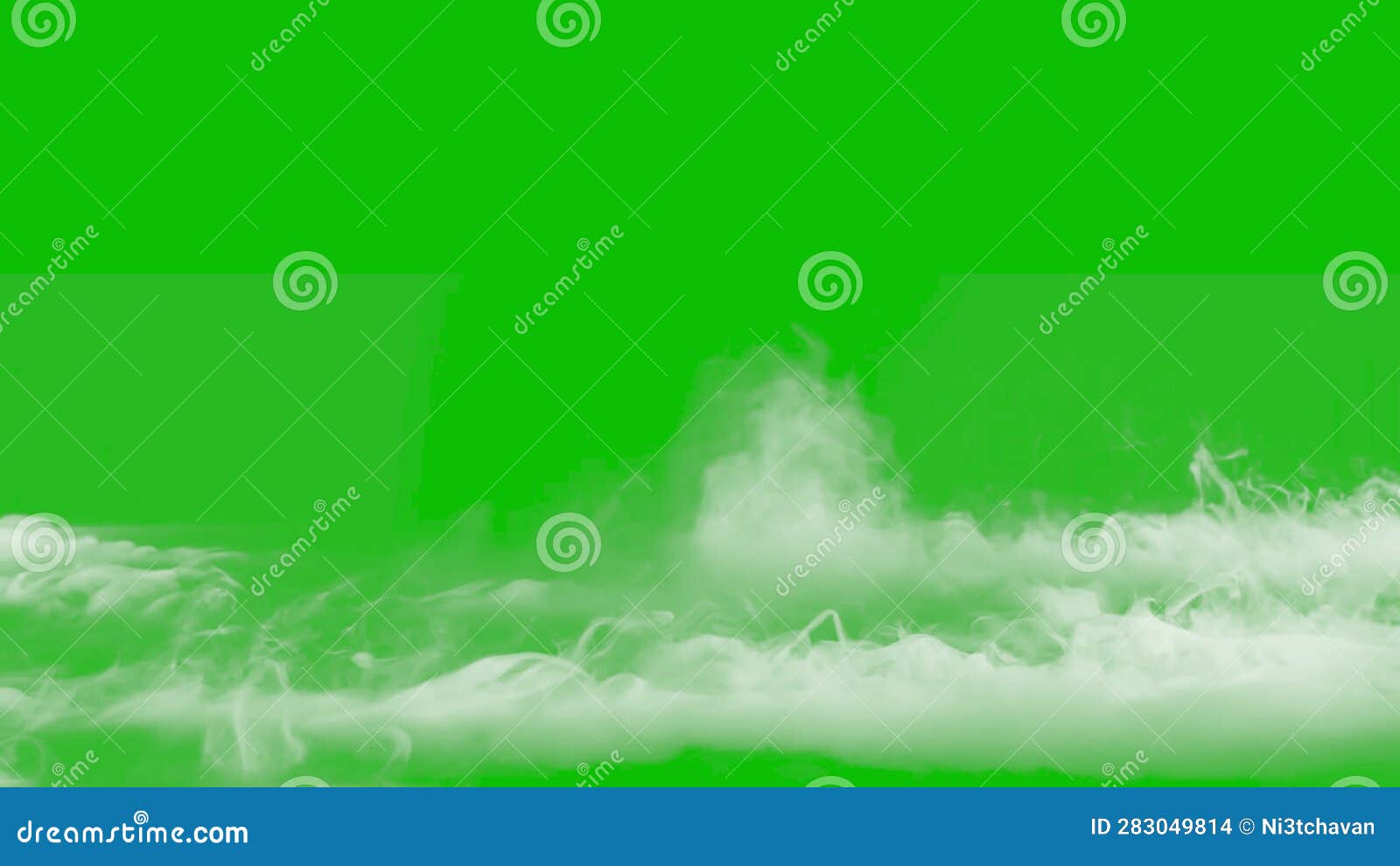 White Smoke on Green Screen. 4K Seamless Loop (Chroma Key) Stock ...