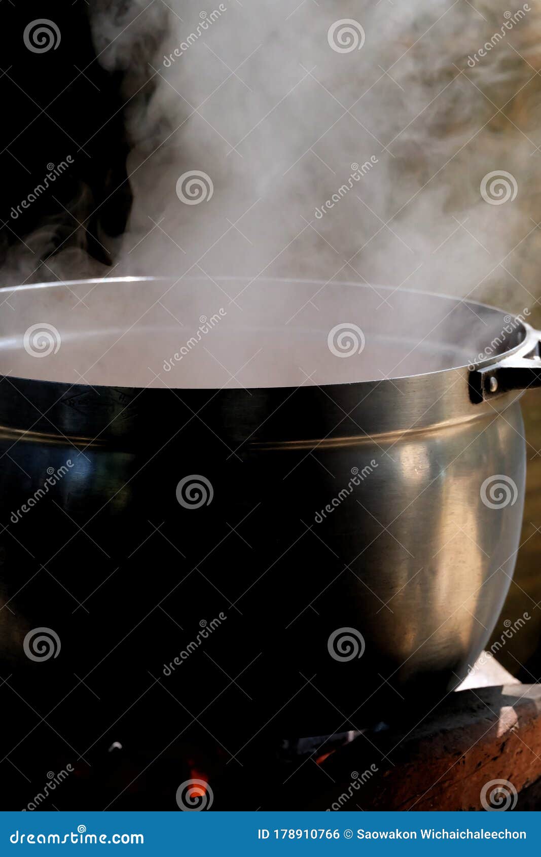 White Smoke from a Hot Cooking Pot Stock Photo - Image of background ...