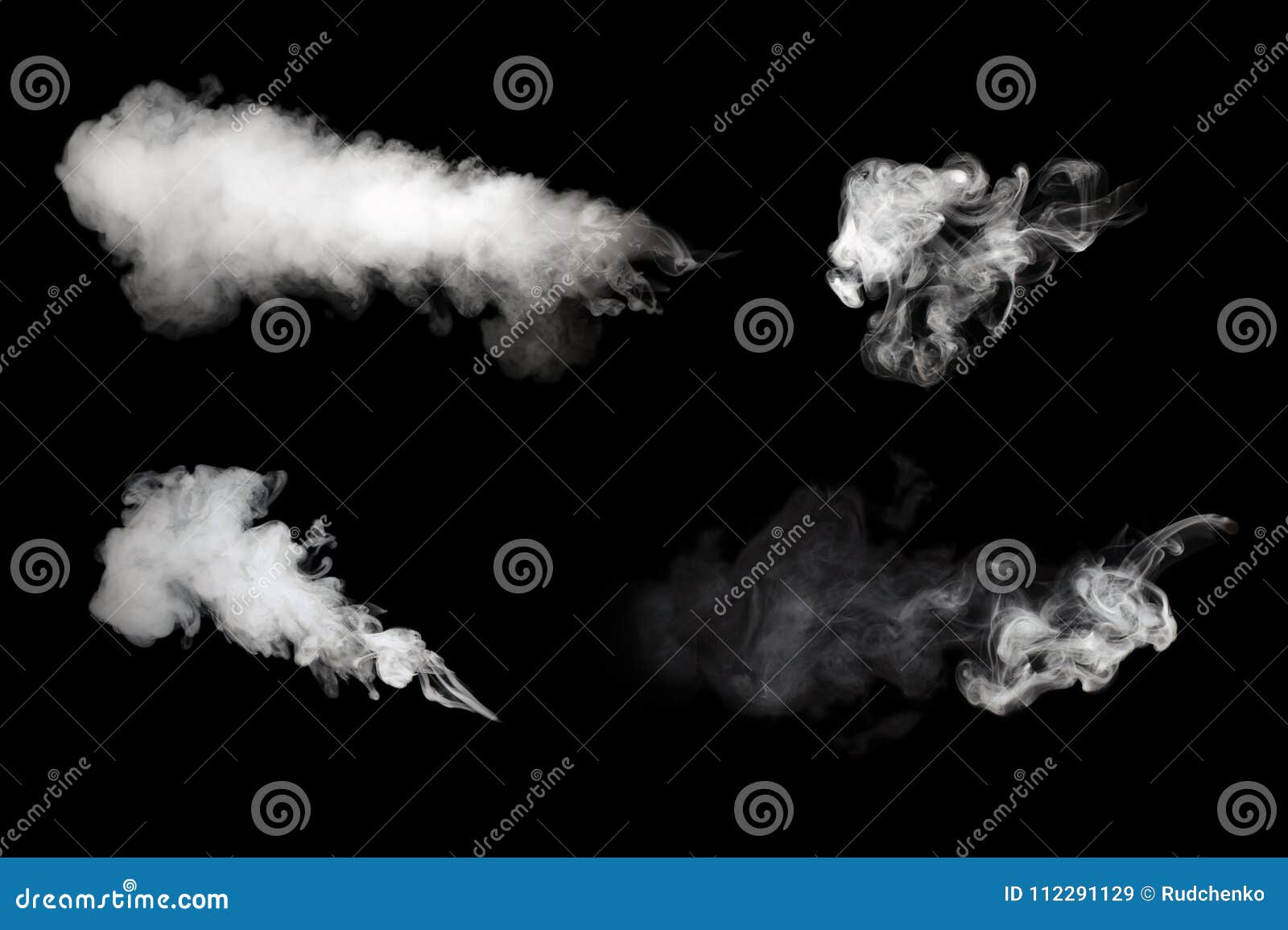 White Smoke Isolated on Black Stock Image - Image of eddy, fire: 112291129
