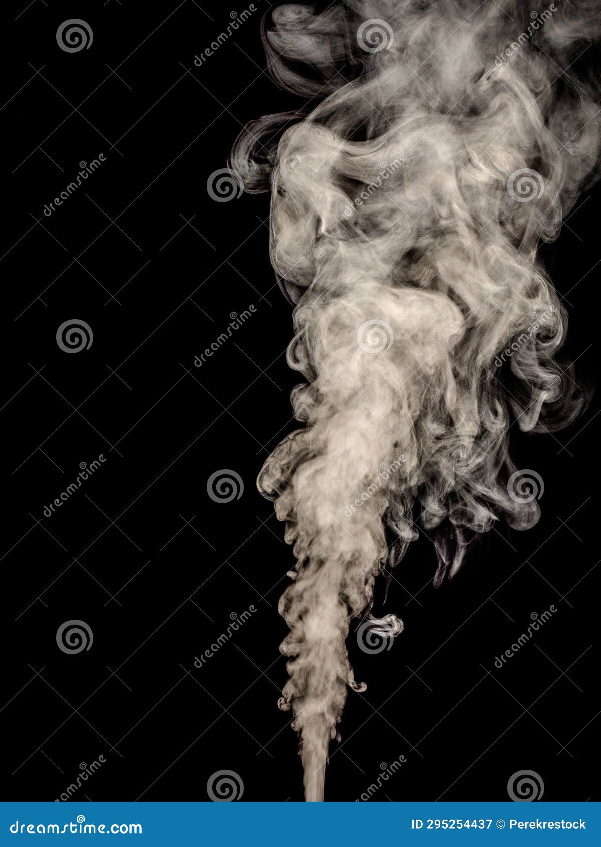 White Smoke Jet Rises Against a Black Stock Image - Image of twists ...