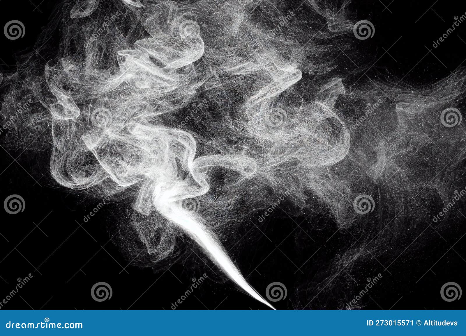 White Smoke Stream Blowing on Black Stock Illustration - Illustration ...