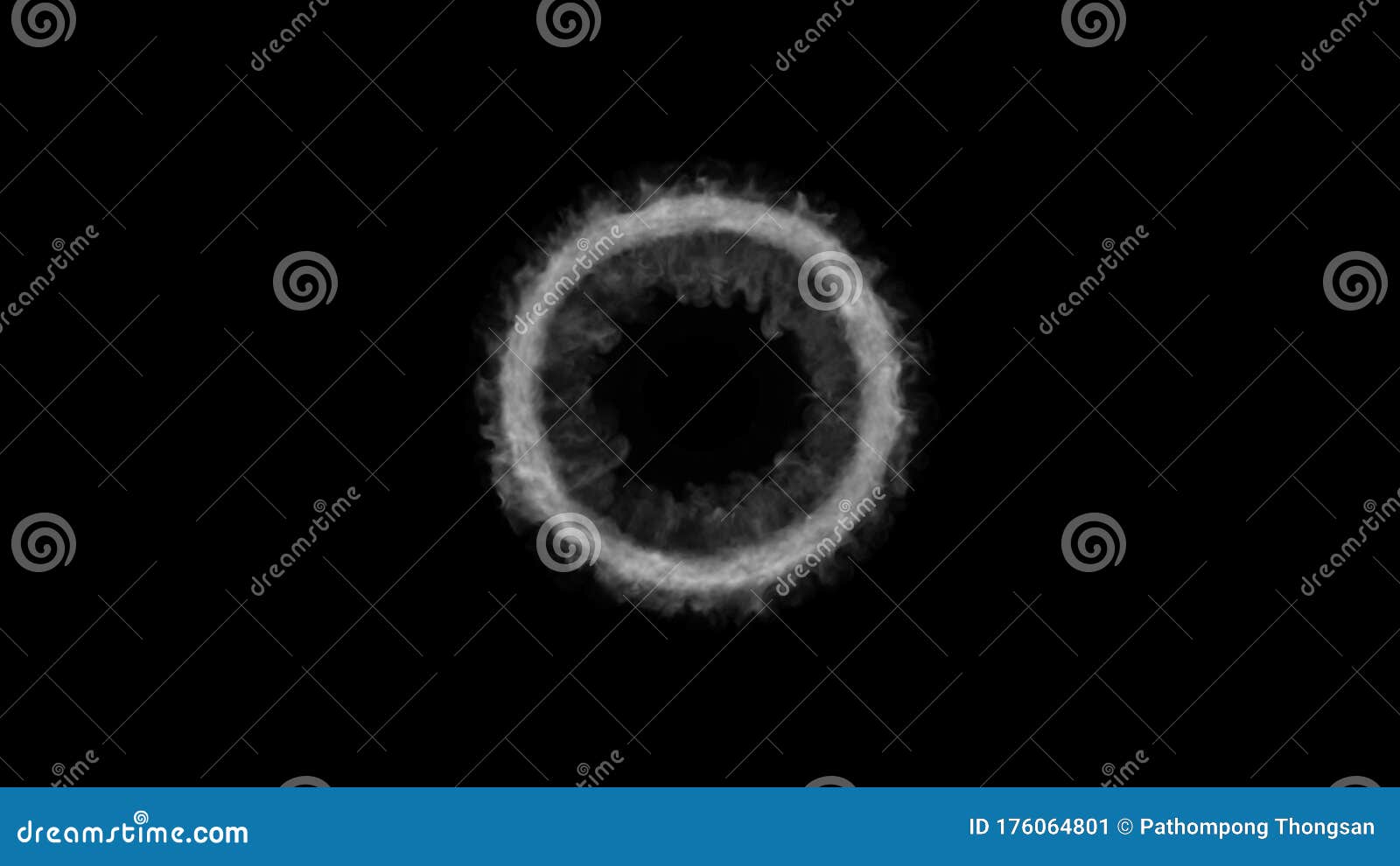 White Smoke Shockwave Effect Isolated on Black Background. Stock Video ...