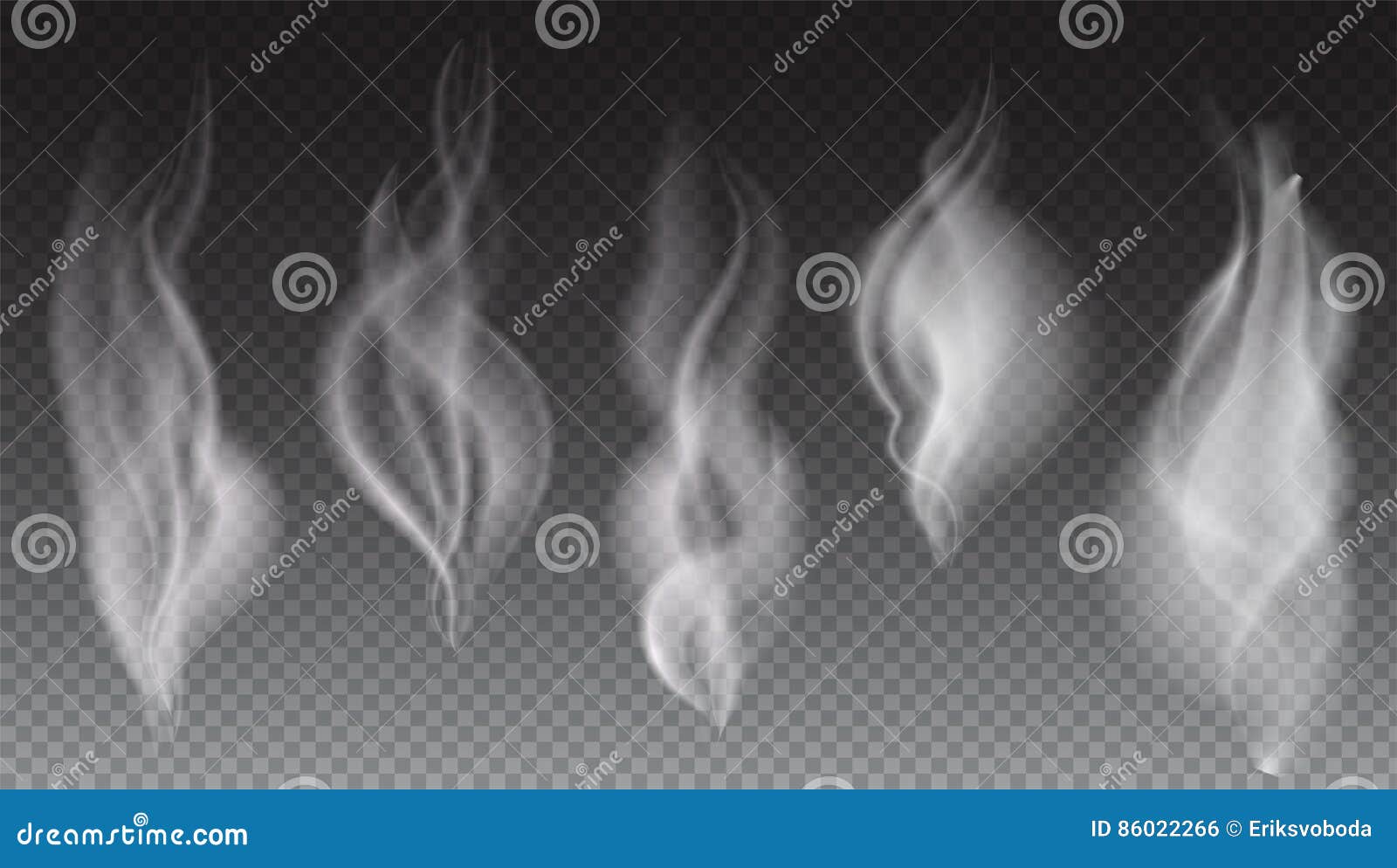 White Smoke Waves Transparent Stock Vector - Illustration of wave ...