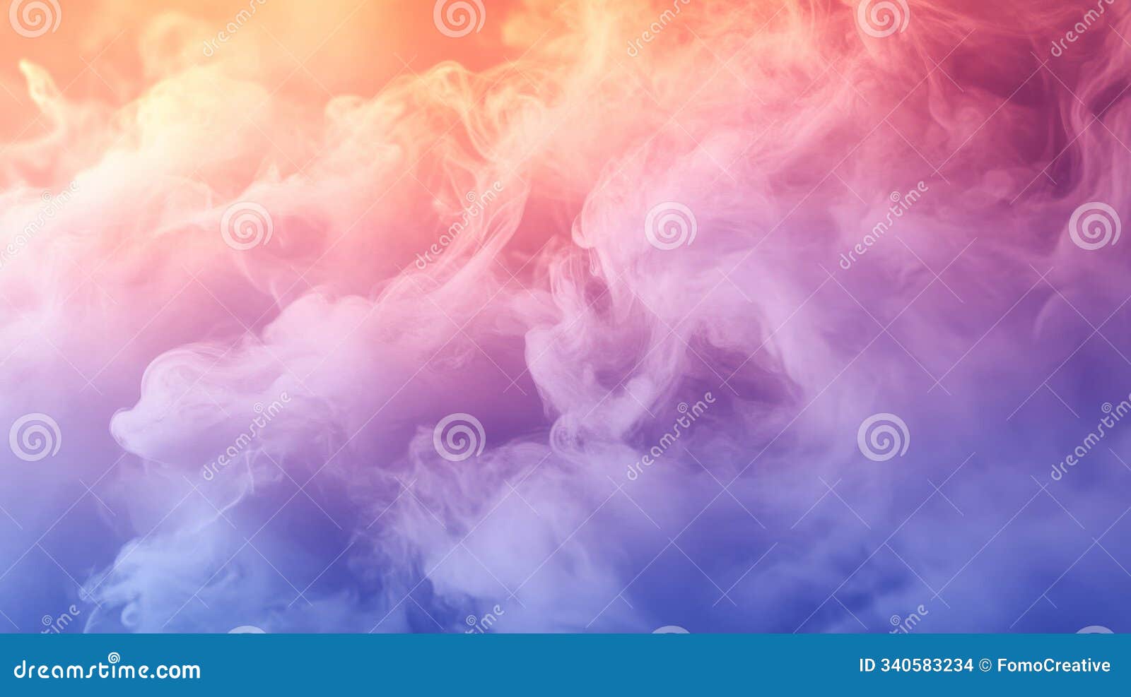 White Smoke Wisps Against A Vibrant Gradient Background Stock ...