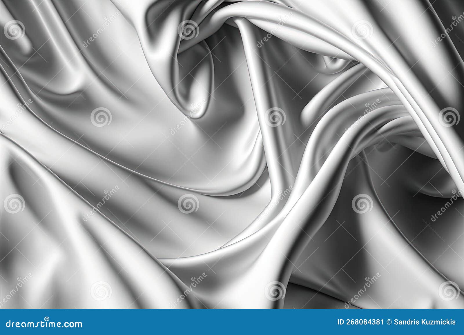 White Smooth Wrinkled Silk. Generative AI Stock Illustration ...