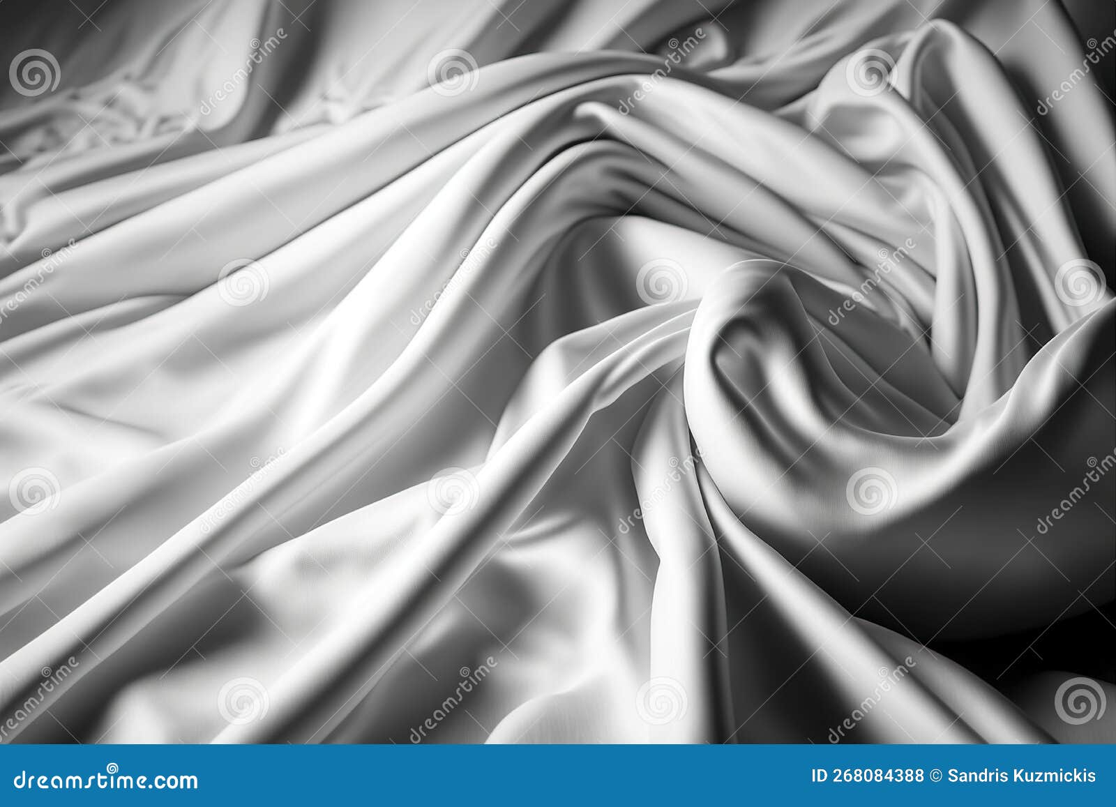 White Smooth Wrinkled Silk. Generative AI Stock Illustration ...