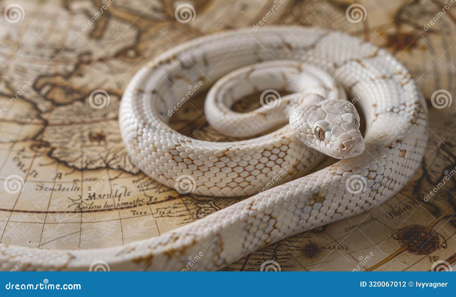White Snake among Celestial Maps Stock Photo - Image of yellow, wild ...