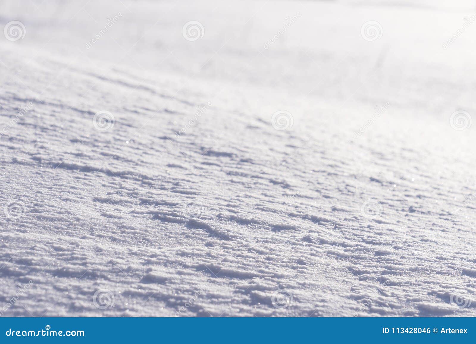 White Snow and Blue Shadows, Natural Background Stock Photo - Image of ...
