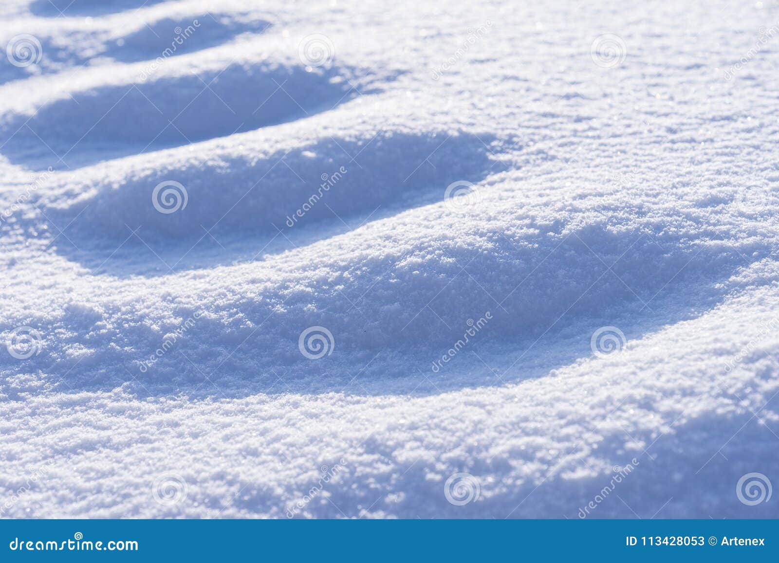 White Snow and Blue Shadows, Natural Background Stock Image - Image of ...