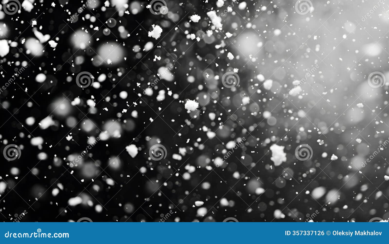 White Snow Falling Down on Black Background Stock Photo - Image of ...
