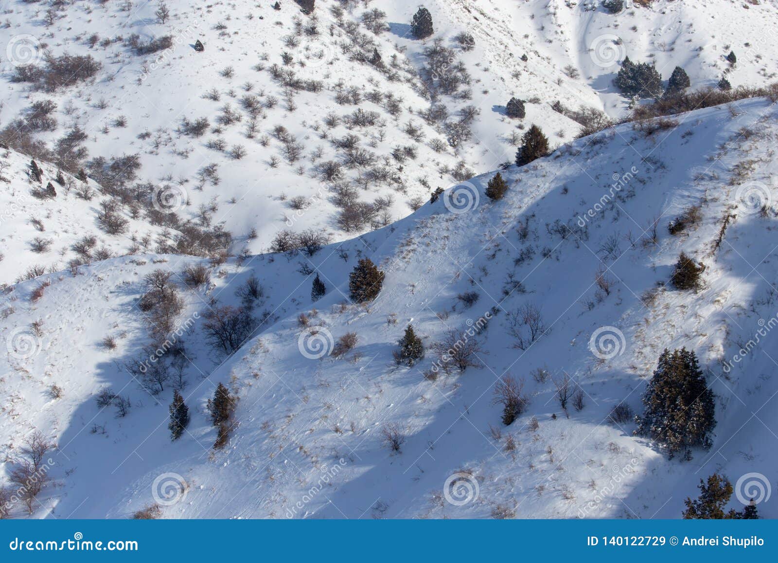 White Snow on the Mountainside As a Background Stock Image - Image of ...