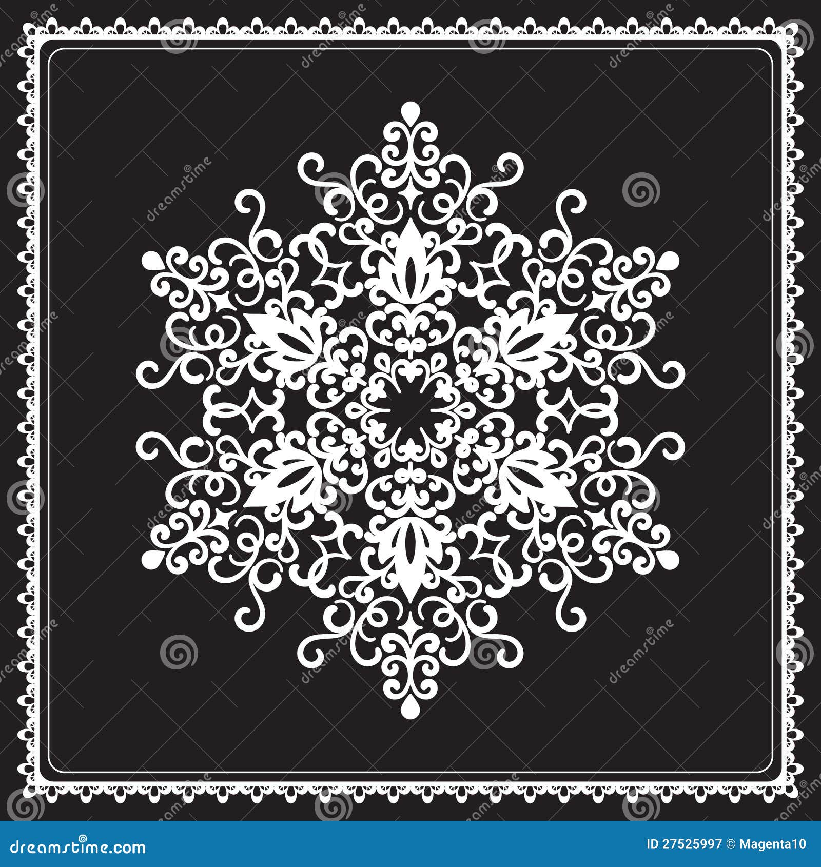 White snowflake stock vector. Illustration of frost, abstract - 27525997