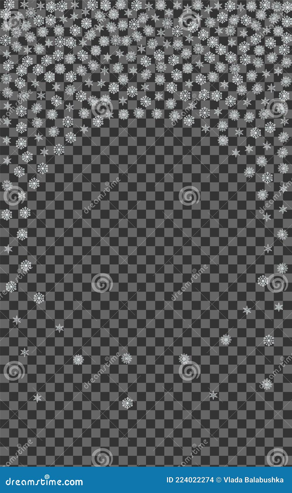 White Snowflake Background Vector Transparent. Flake Drop Card. Grey ...