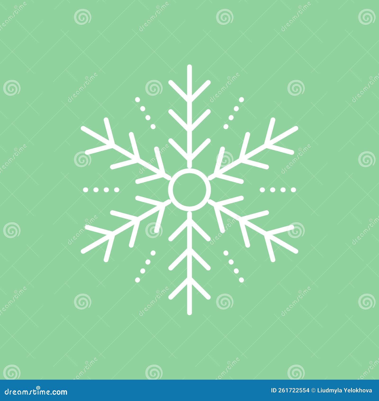 White Snowflake Icon in a Flat Design Style Stock Vector - Illustration ...