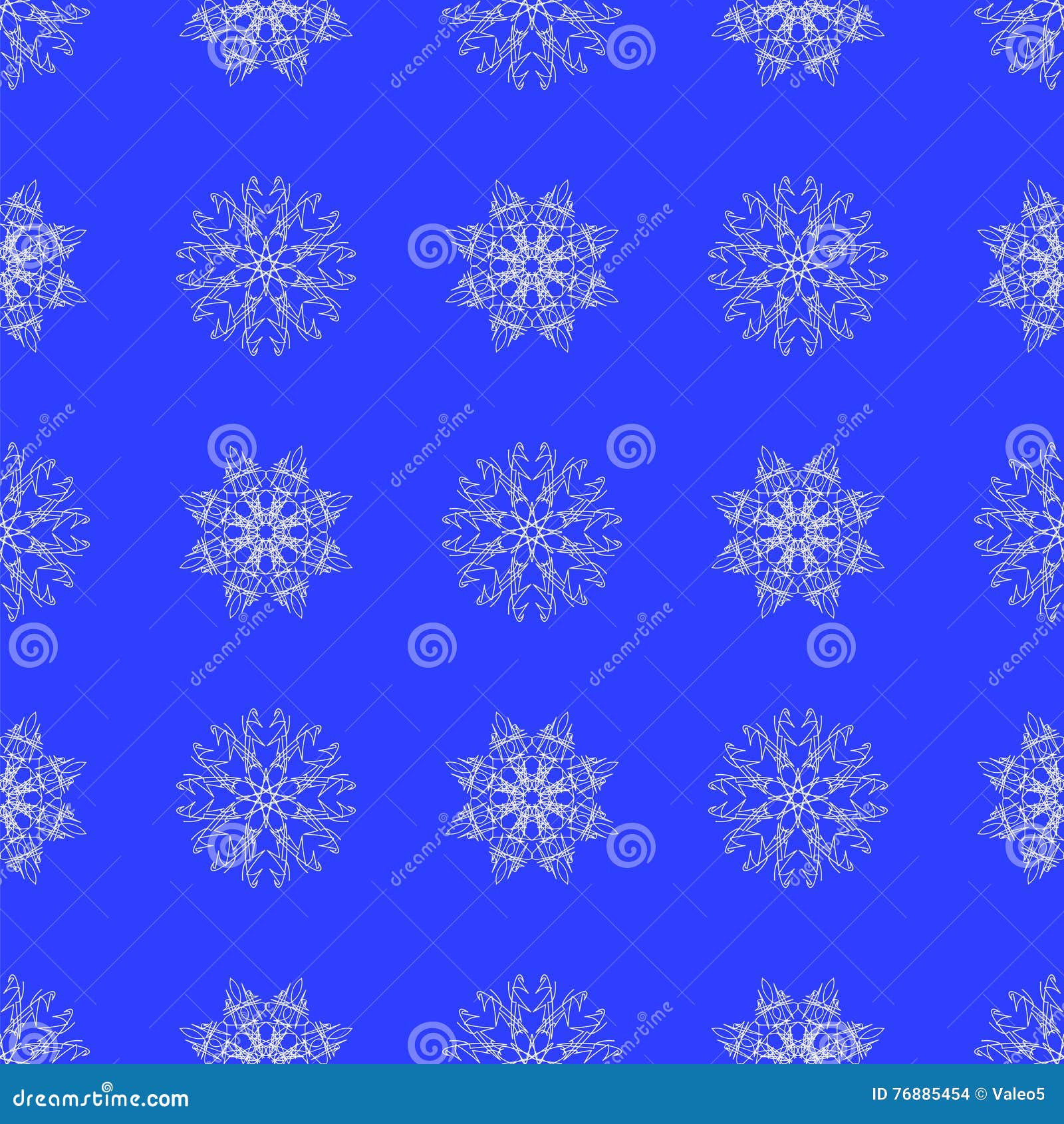 White Snowflake Seamless Pattern Stock Vector - Illustration of ...