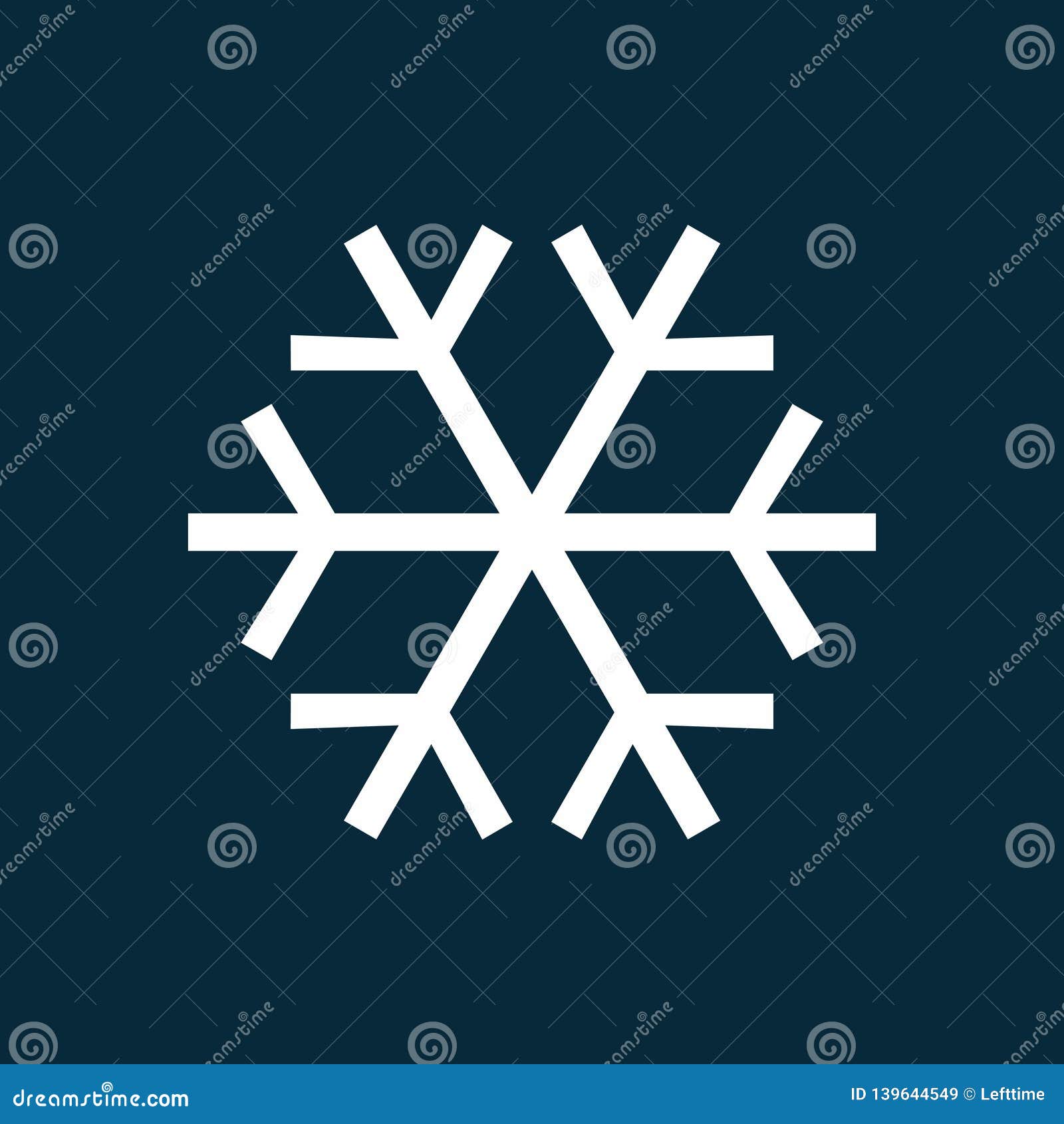 Snowflake Simple Icon. Clipart Image Vector Illustration ...
