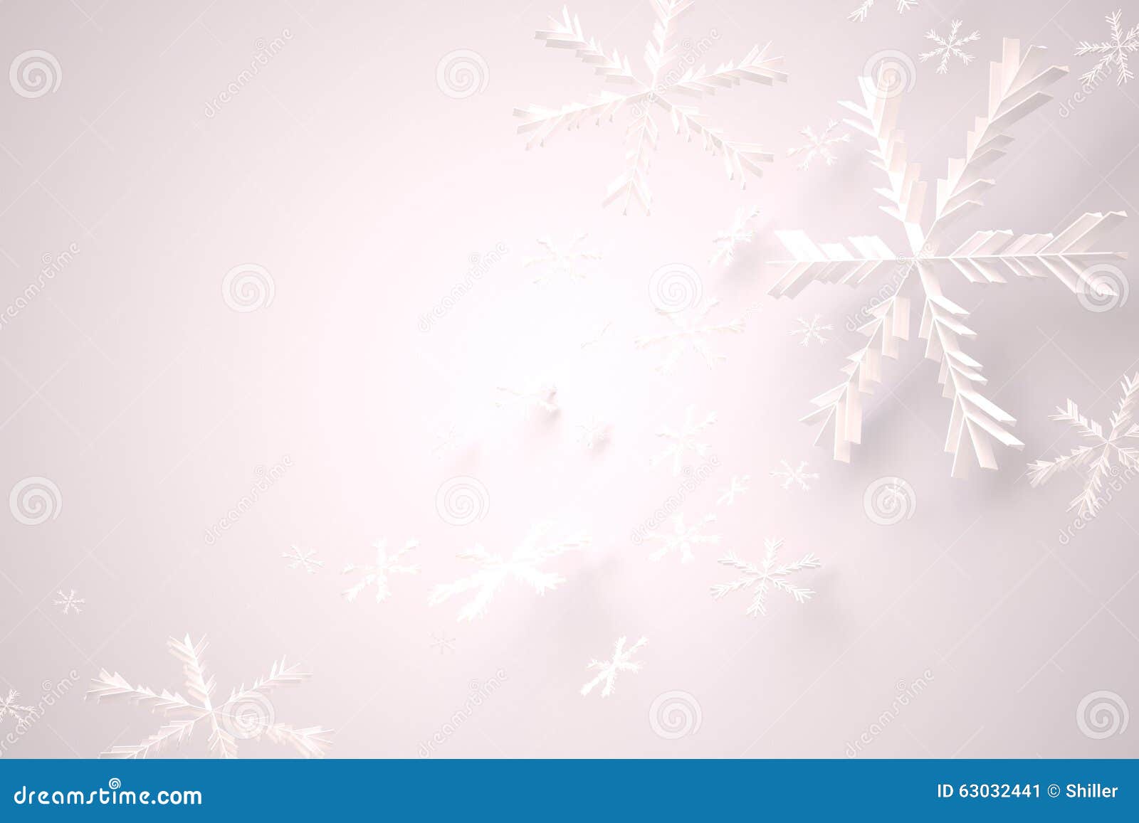 White Snowflakes Abstract Winter Pattern - Horizontal Background Stock ...